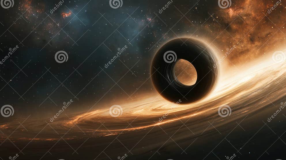 A Mesmerizing Black Hole Warps Space with Its Immense Gravitational ...