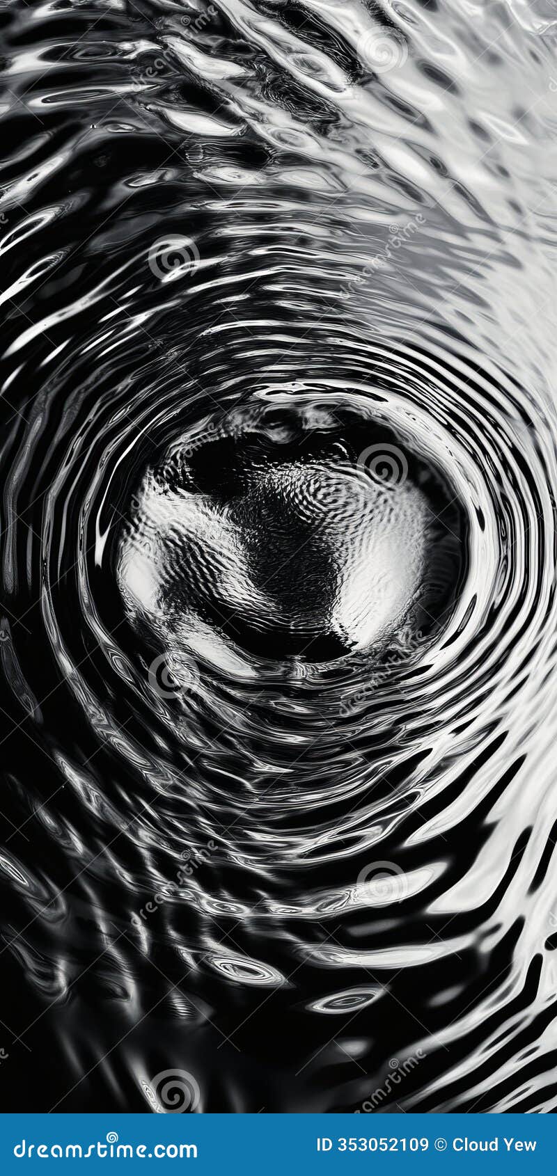Mesmerizing Black and White Abstract Ripple Pattern in Water Stock ...