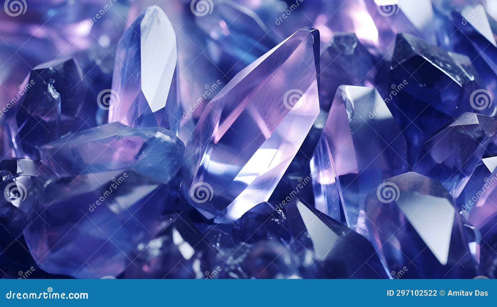 Mesmerizing Blue Crystal Formation Textured Background with Shimmering ...