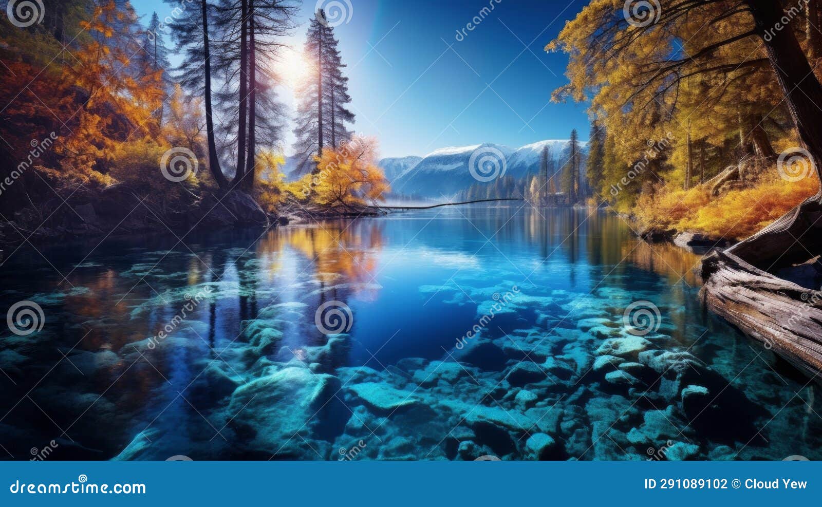 Mesmerizing Blue Scene, Evolving Colors Tapestry Stock Illustration ...