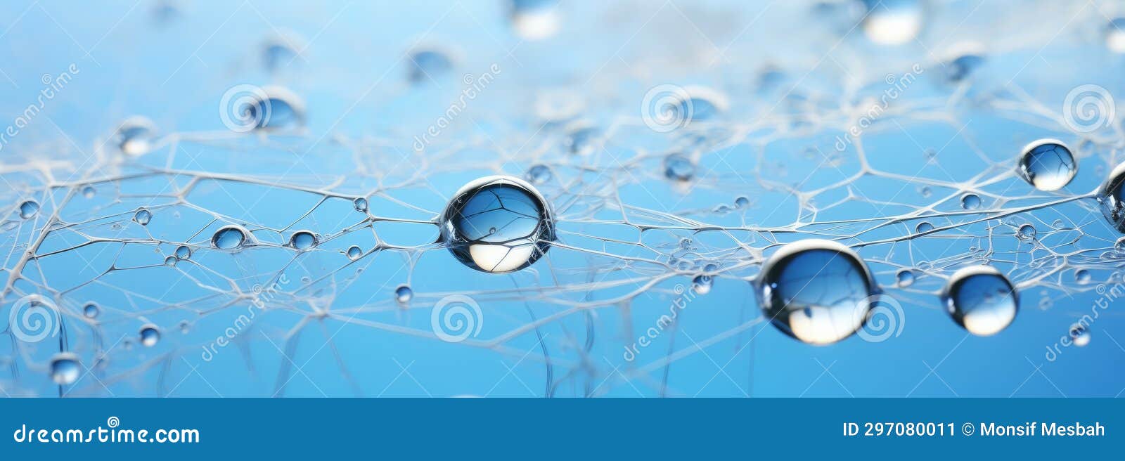 Mesmerizing Blue: a Stunning Display of Water Droplets in Radiant Light ...