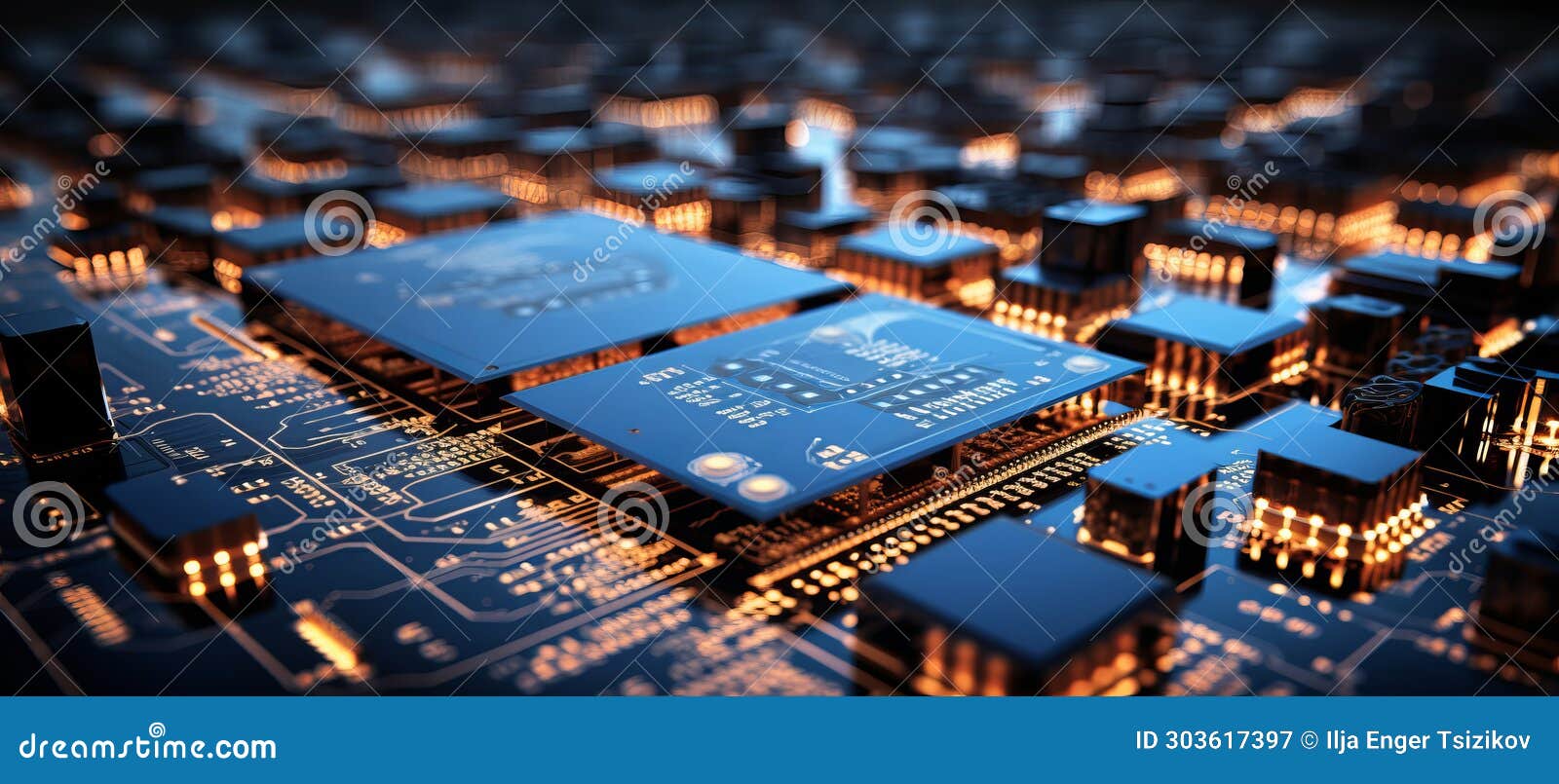 Mesmerizing Bokeh Backdrop with Vibrant Digital Circuit Patterns in a ...