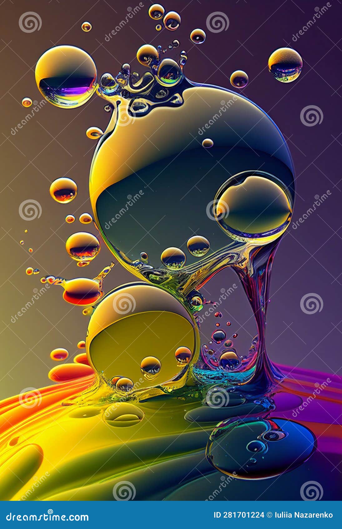 Mesmerizing Bubble Patterns. AI Generated Stock Photo | CartoonDealer ...