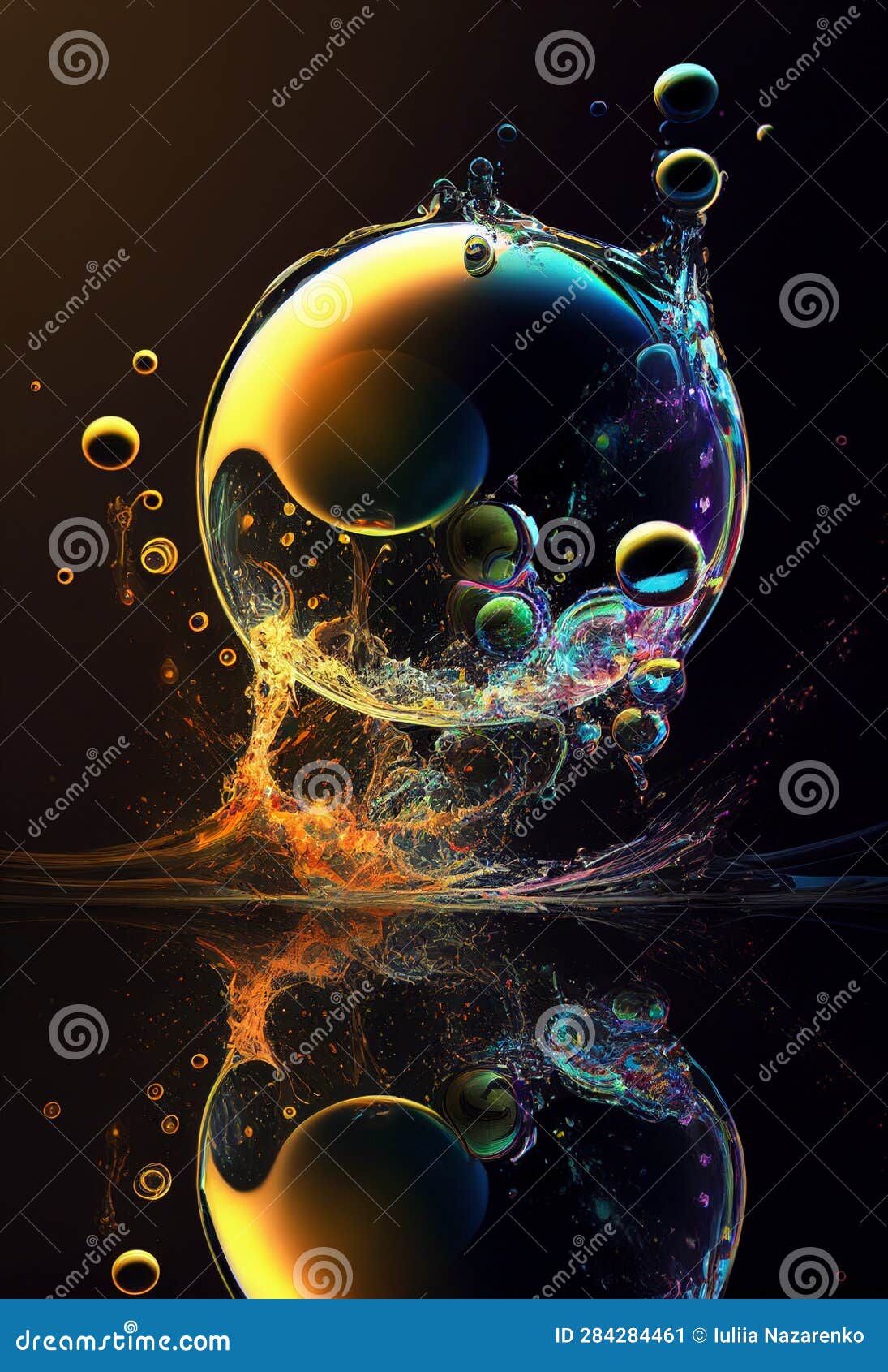 Mesmerizing Bubble Patterns. AI Generated Stock Photo | CartoonDealer ...