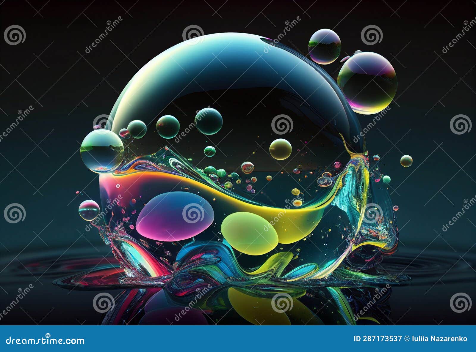 Mesmerizing Bubble Patterns. AI Generated Royalty-Free Stock ...