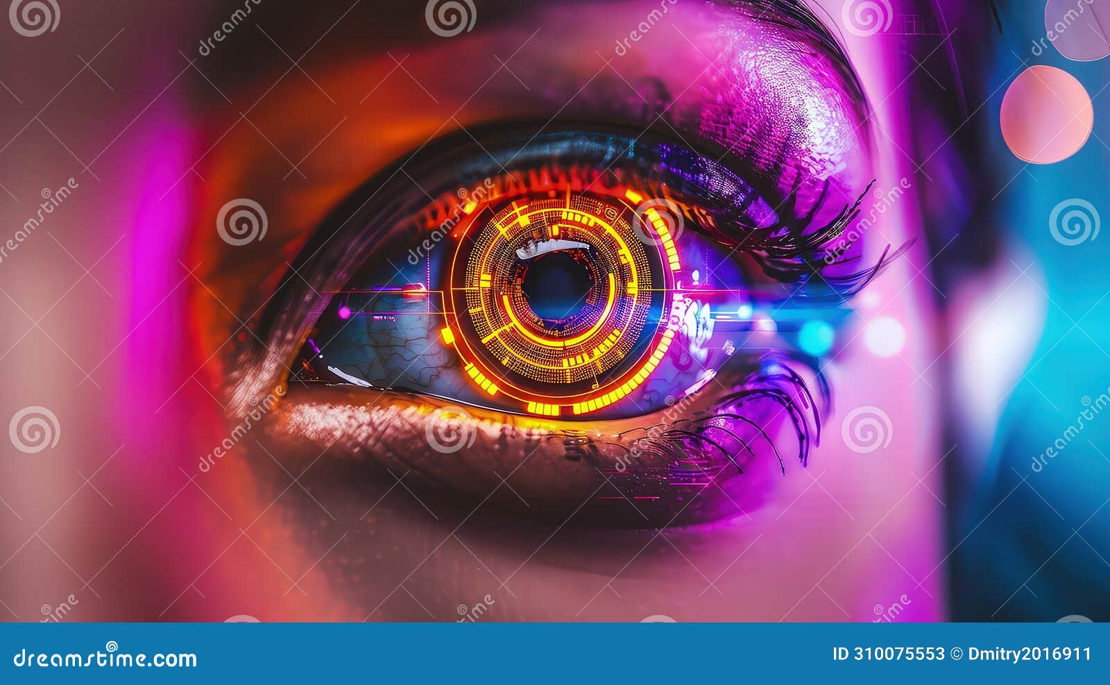 A Mesmerizing Close-up of an Eye, Marked by Lasers for Secure ...