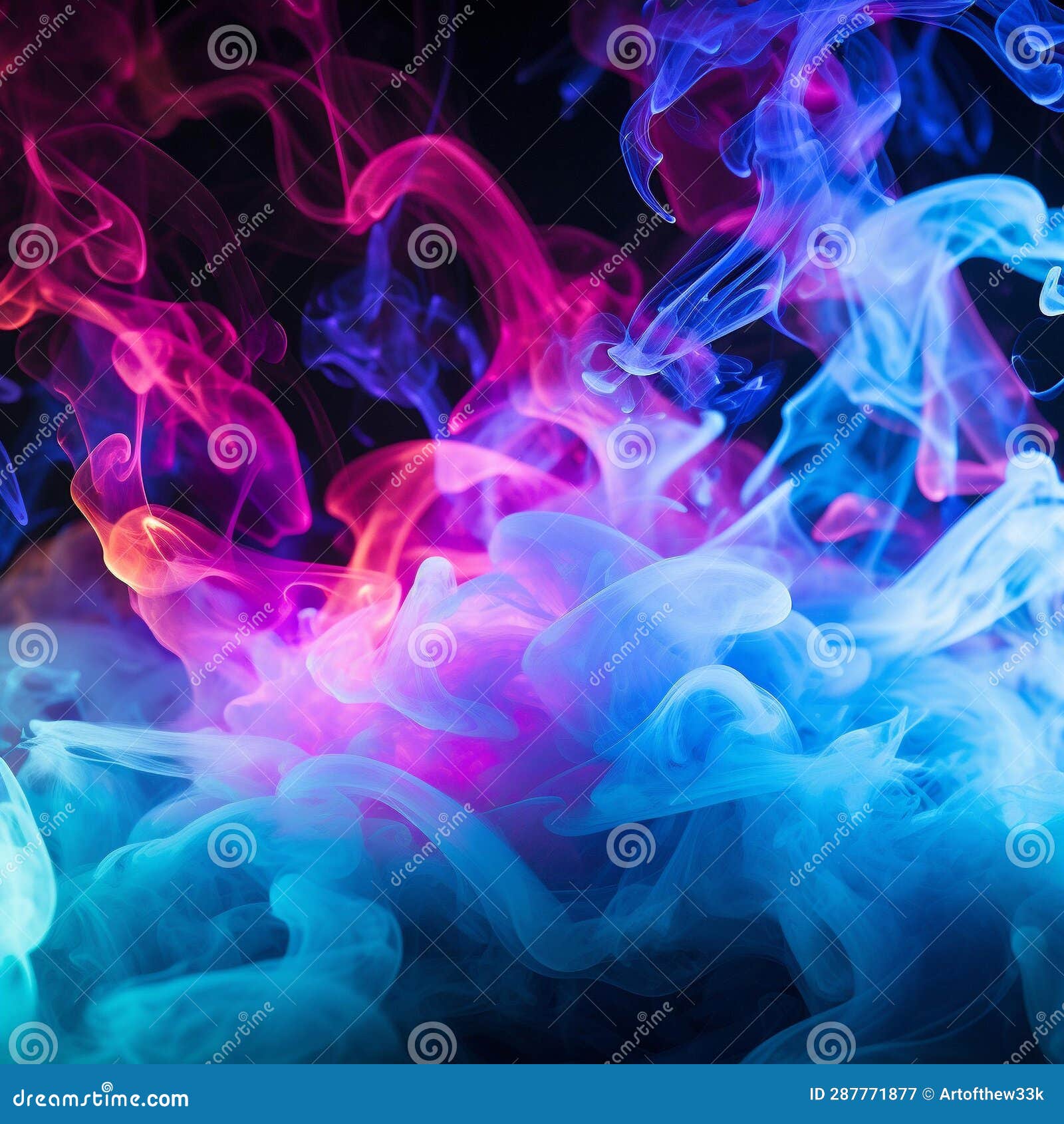 Vibrant Energy Fields: Abstract Geometric Shapes in Neon Colors Stock ...