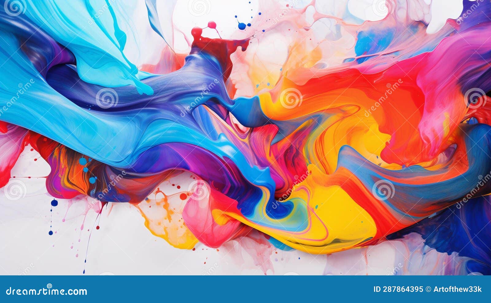 Vibrant Chaos: Abstract Close-Up of Swirling Colors Stock Illustration ...