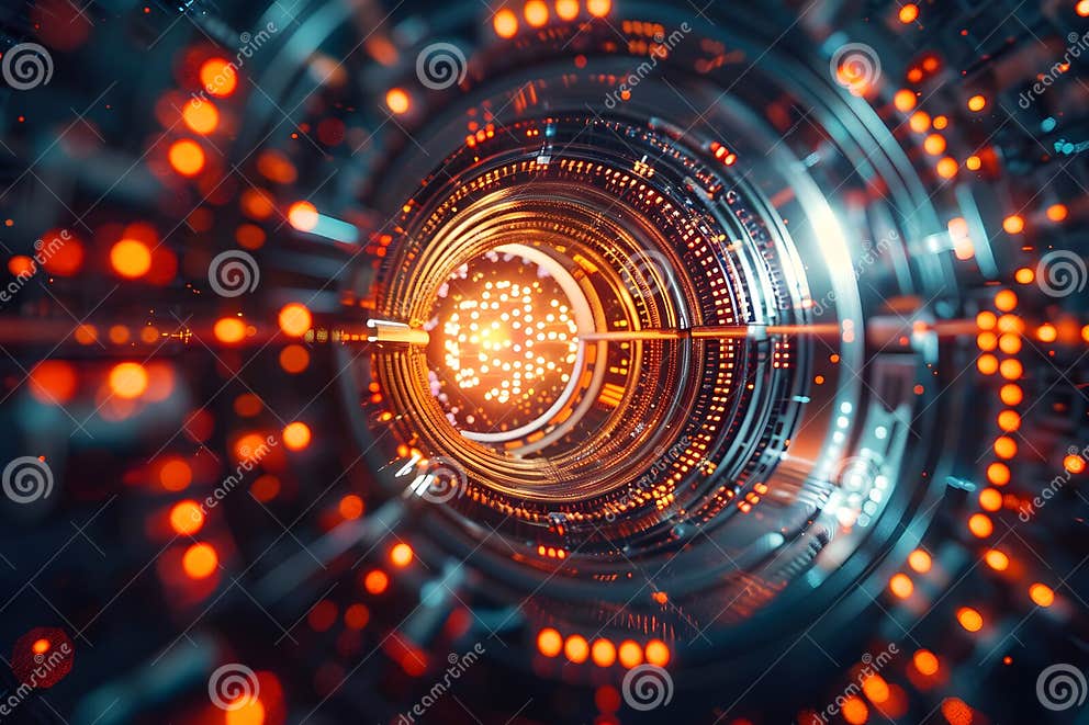 A Mesmerizing Closeup of a Glowing, Pulsating Quantum Computer Core ...