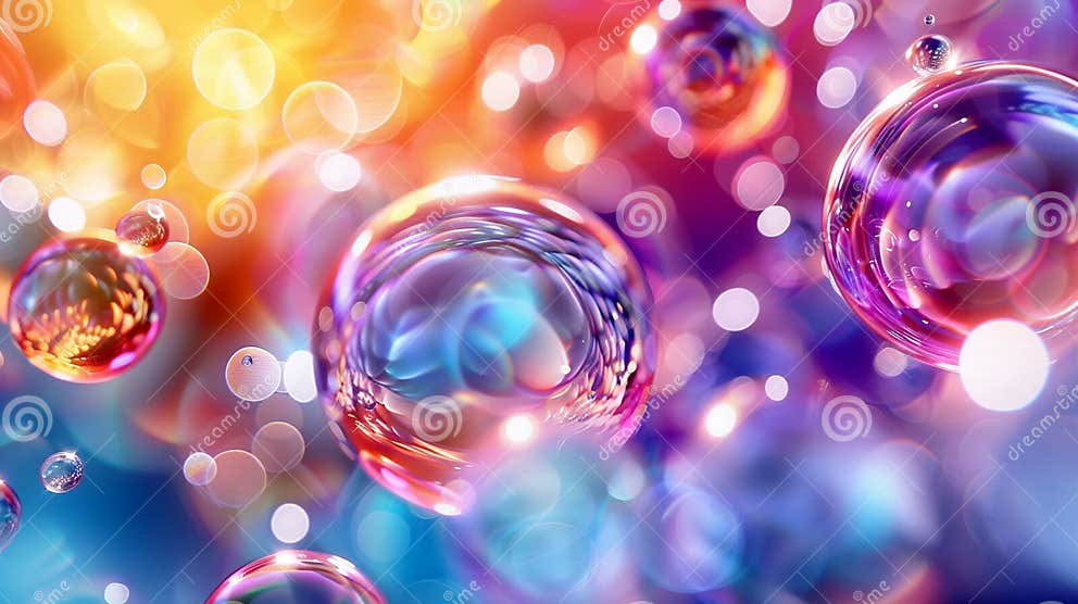 Mesmerizing Colors of Soap Bubbles Floating in Vibrant Light ...