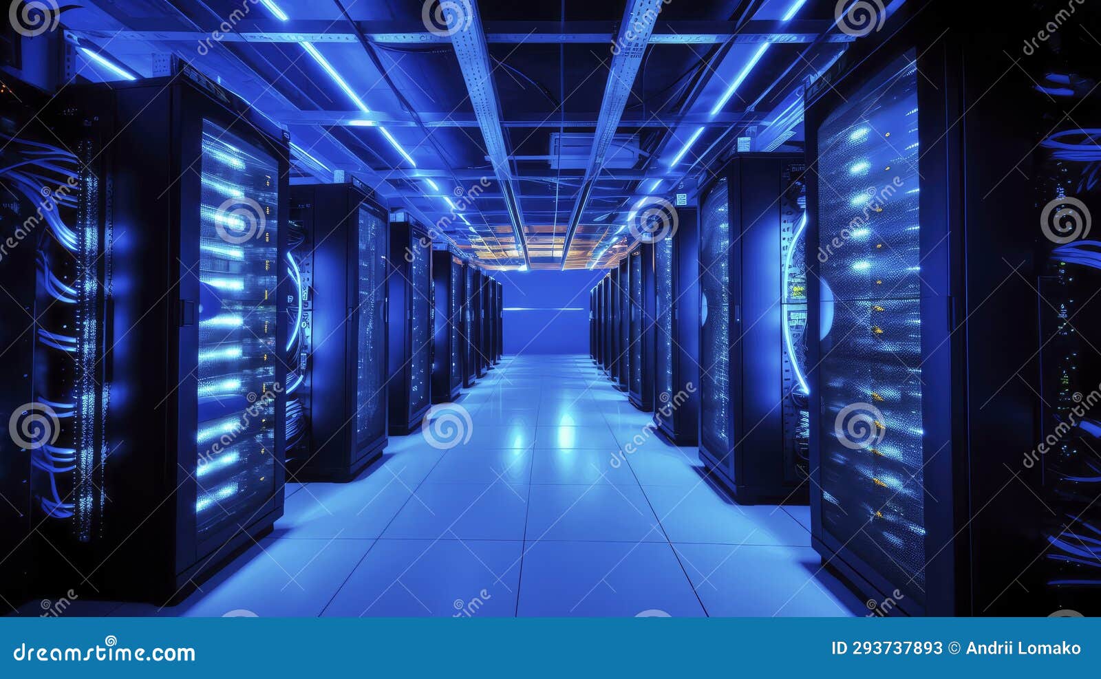 Digital Nexus: The Confluence Of AI And Server Prowess. AI Generate ...