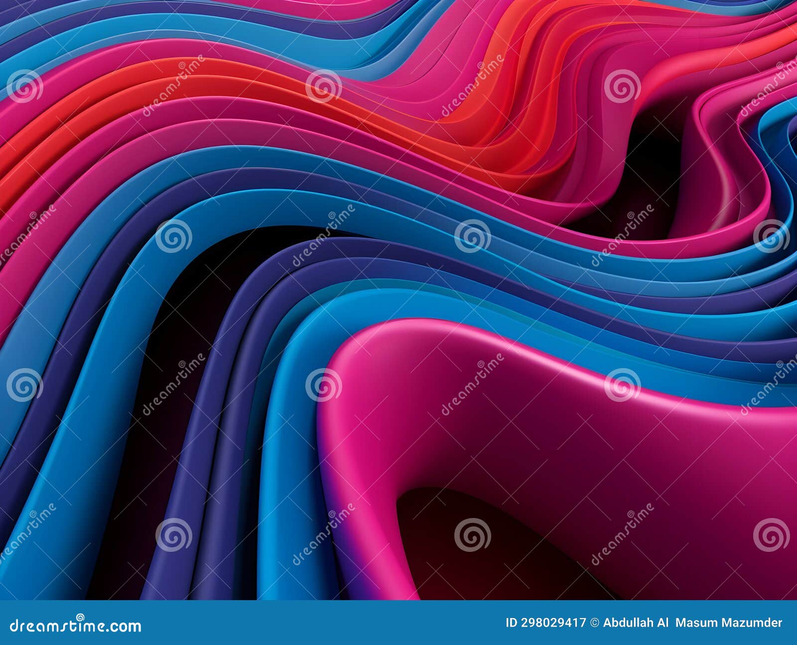 A Mesmerizing 3D Abstract Multicolor Visualization, Colorful 3D ...