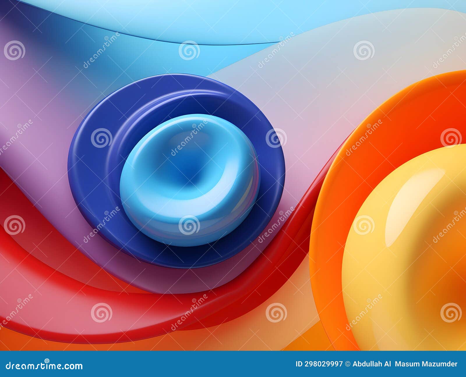 A Mesmerizing 3D Abstract Multicolor Visualization, Colorful 3D ...