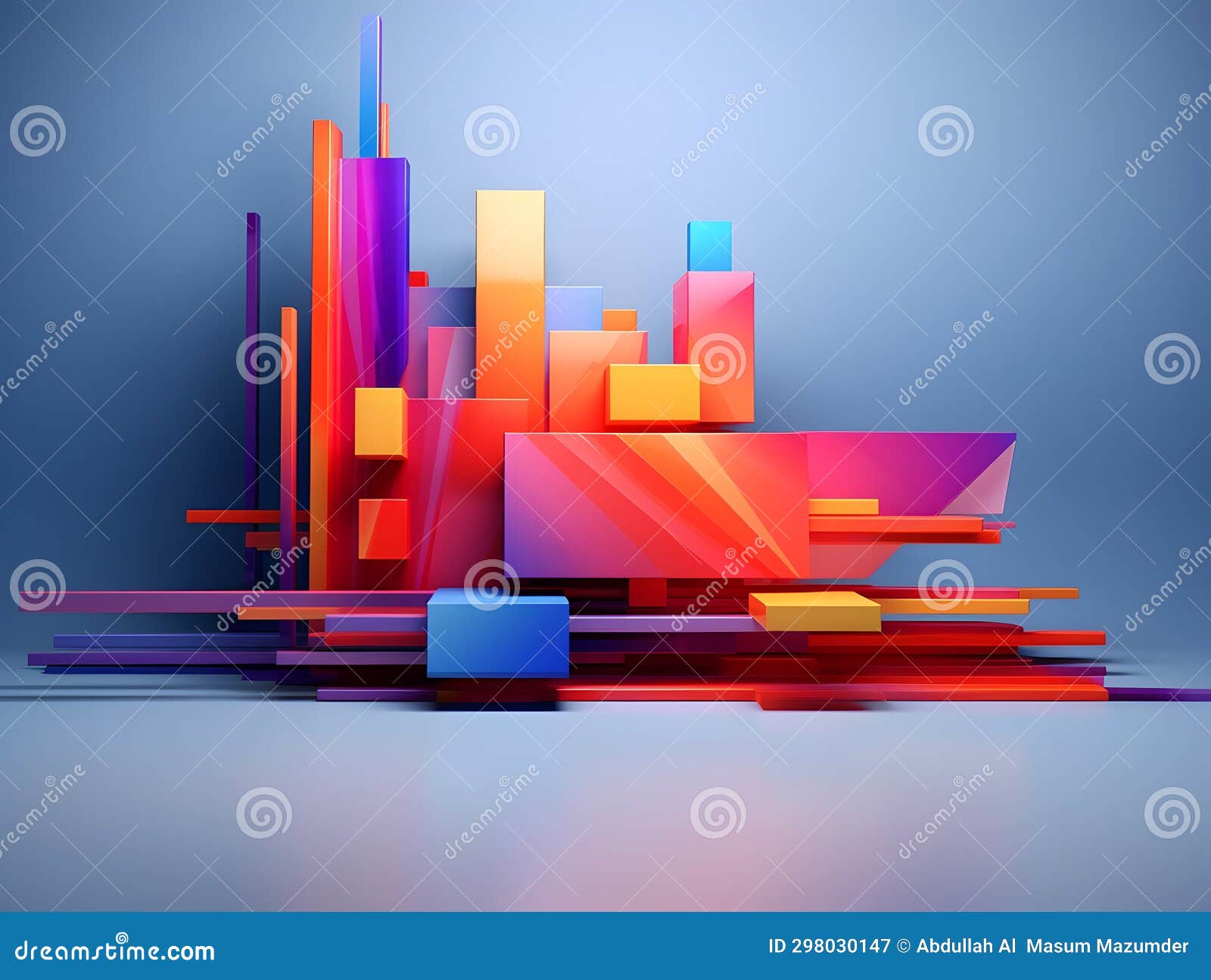 A Mesmerizing 3D Abstract Multicolor Visualization, Colorful 3D ...
