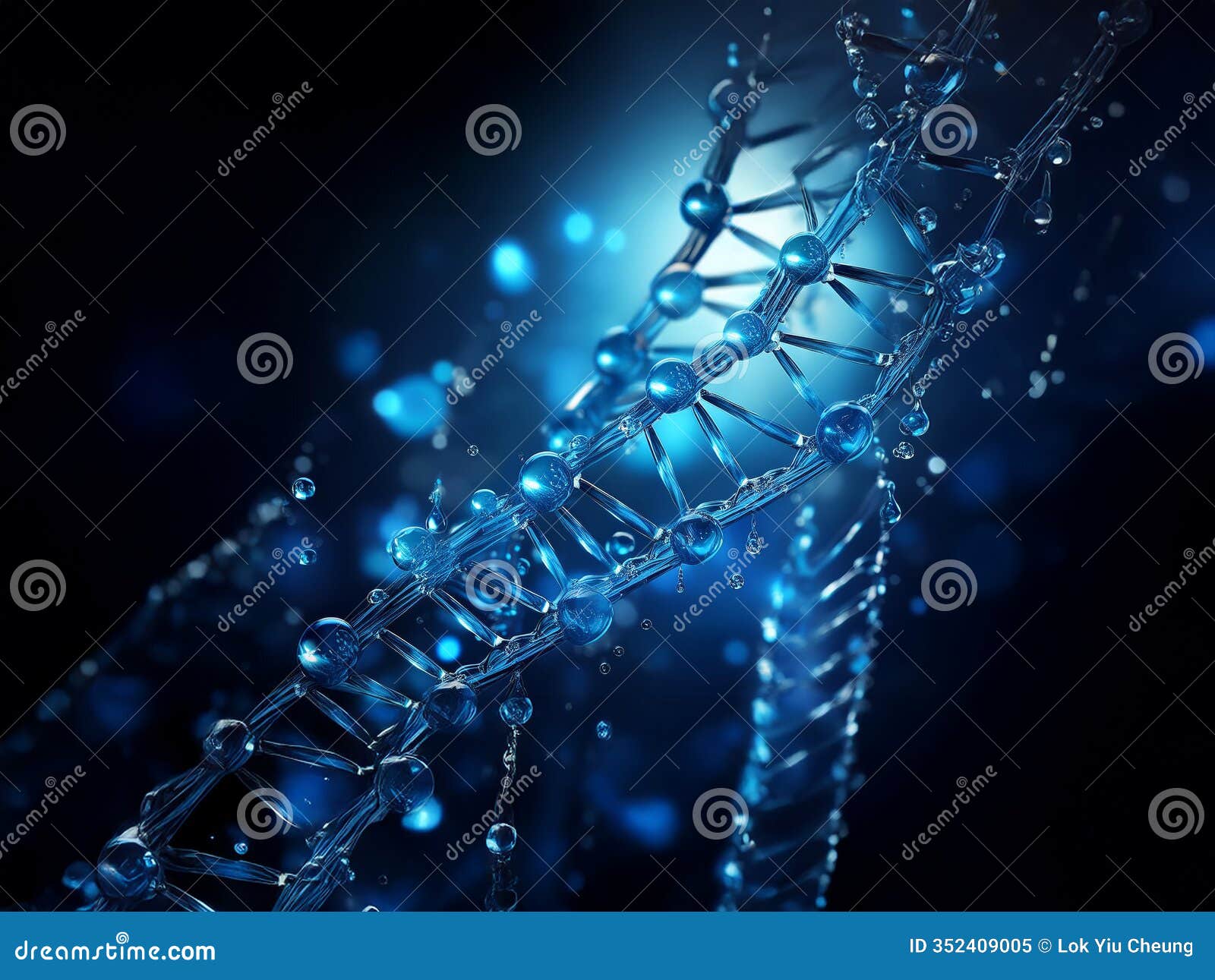 A Mesmerizing 3D Rendering of a DNA Double Helix, Rendered in ...