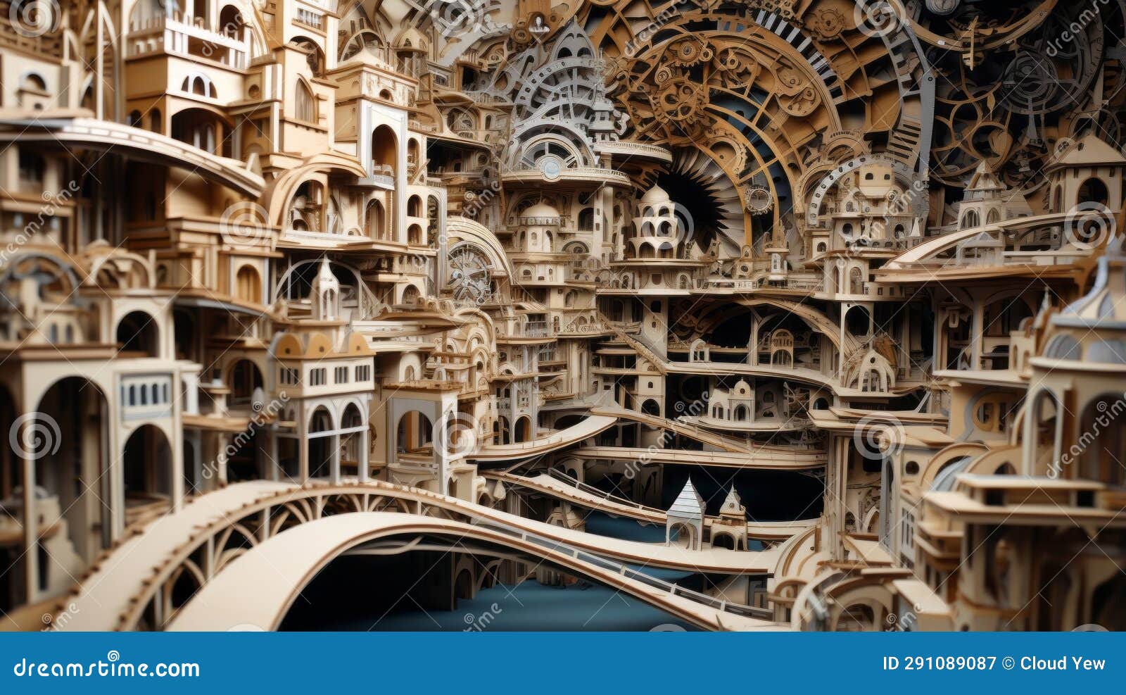 Mesmerizing 3D Scene of Building Stock Illustration - Illustration of ...