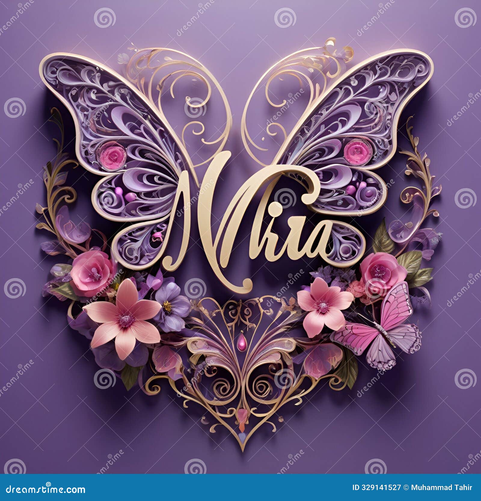 Radiant Love: Maria S Enchanted Name Stock Illustration - Illustration ...