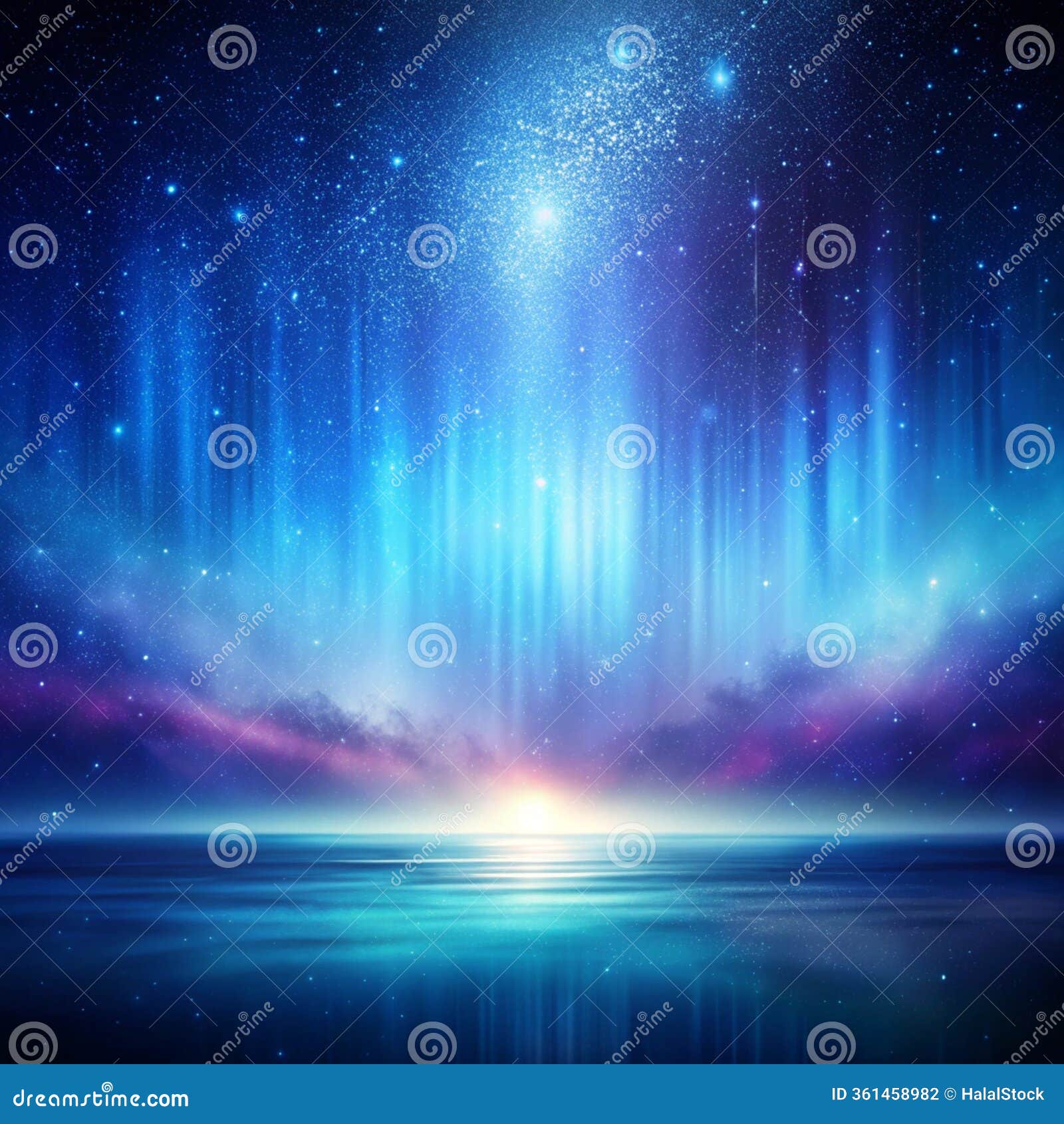 Mesmerizing Dark Blue Night Sky with Gradient Spectrum and Grainy ...