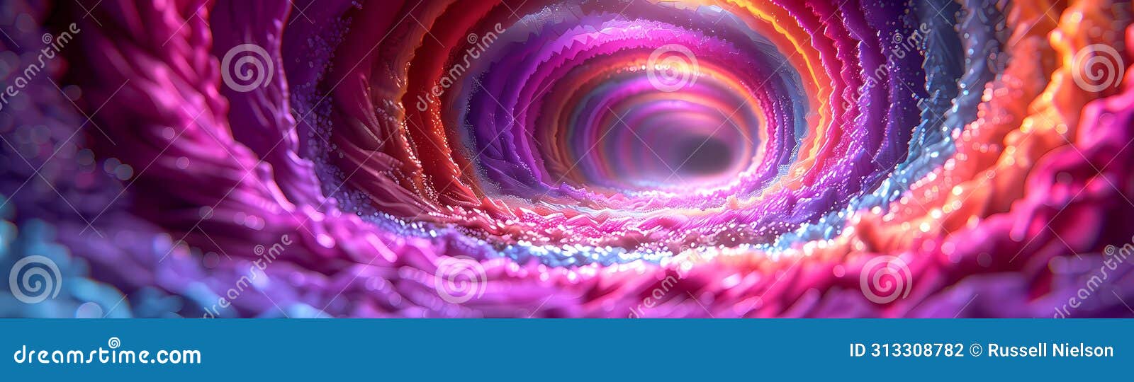 A Brilliantly Hued Quantum Vortex Cascades and Twists Dynamically Stock ...