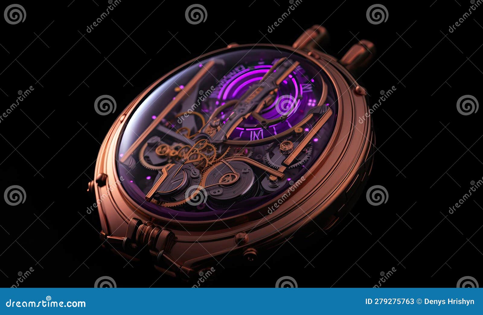 The Mesmerizing Design of Futuristic Clock Illustration Captures ...