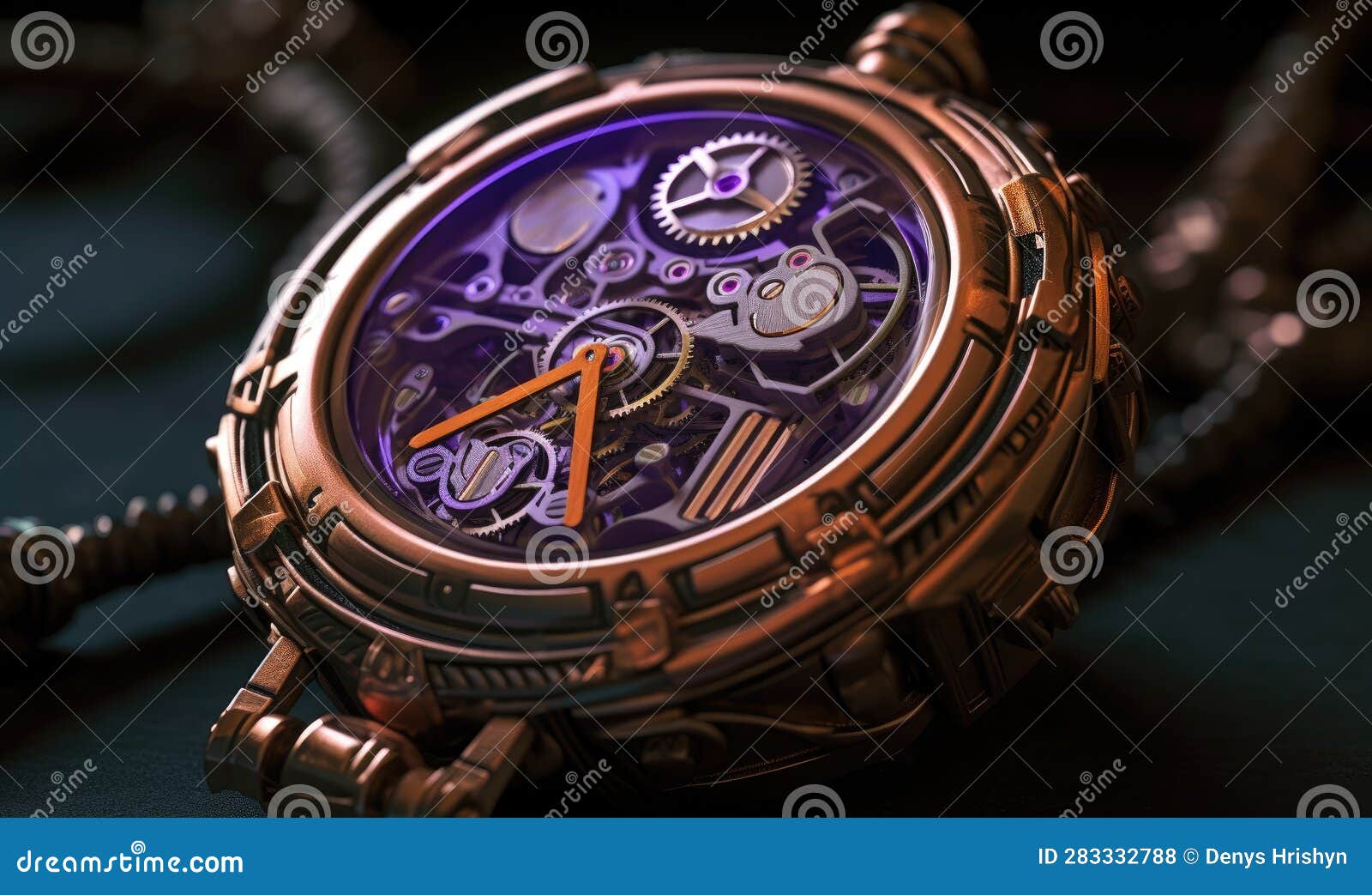 The Mesmerizing Design of a Futuristic Clock Illustration Captures ...