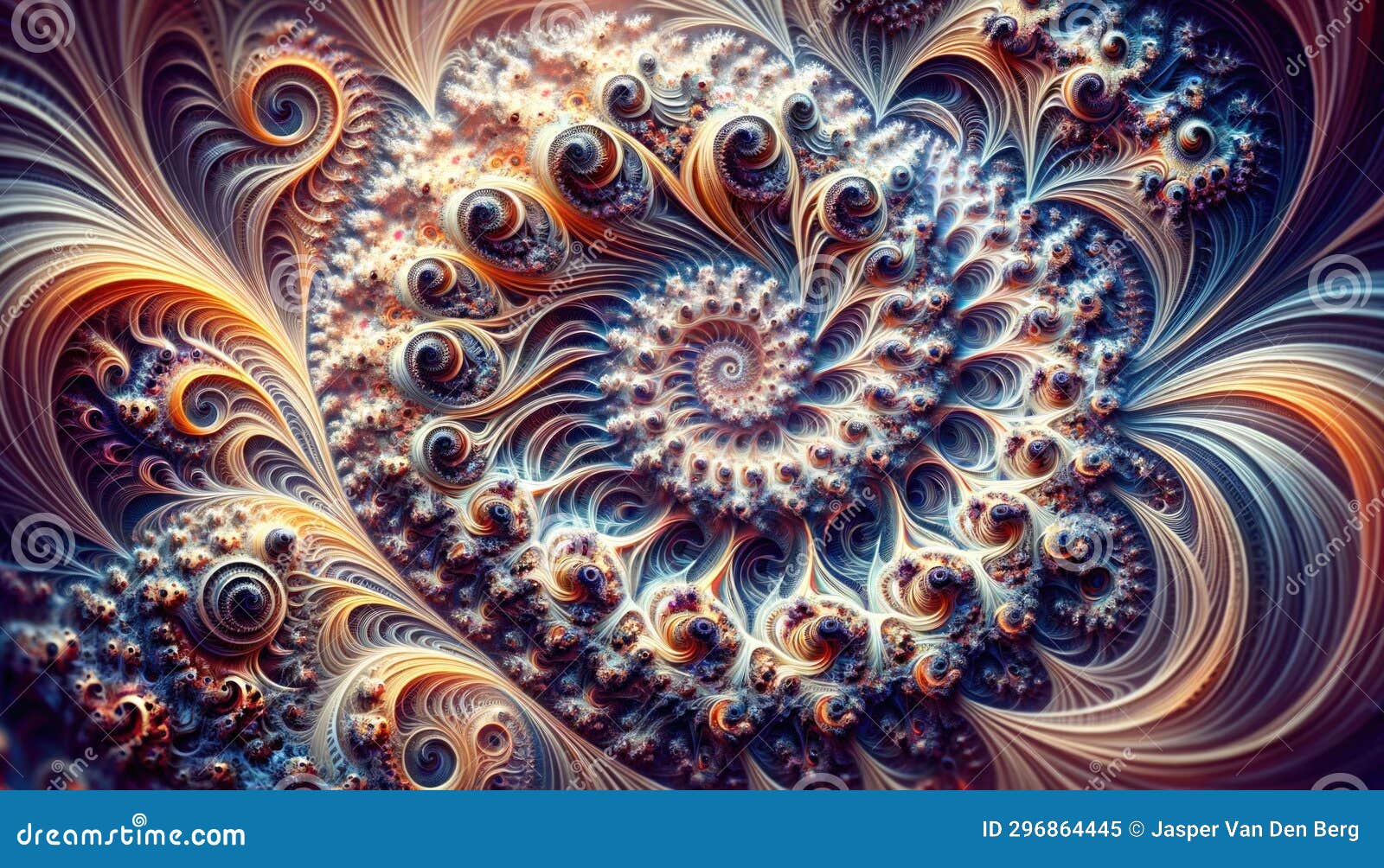 Intricate Fractal Artwork, AI Generated Stock Illustration ...