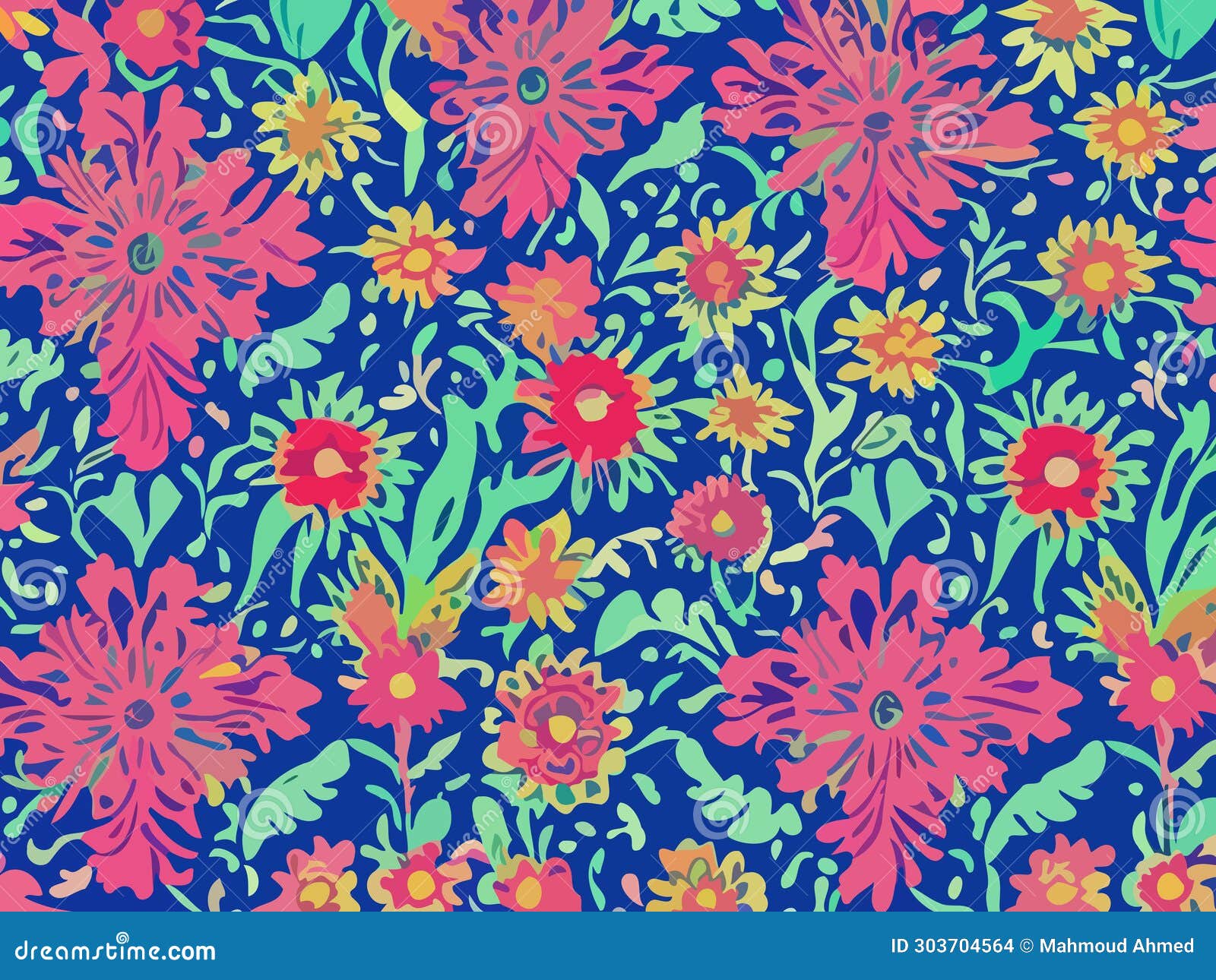 A Mesmerizing Display of Abstract Wild Floral Patterns Stock Illustration - Illustration of ...