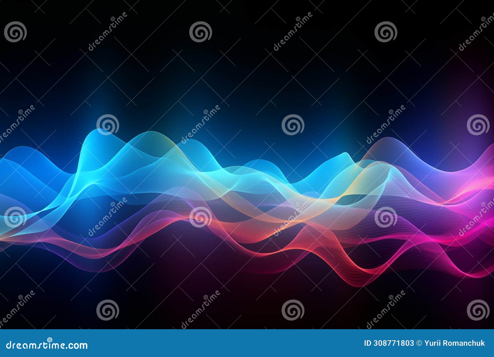 A Mesmerizing Display Unfolds: a Vivid Sound Wave Visualization Dancing ...