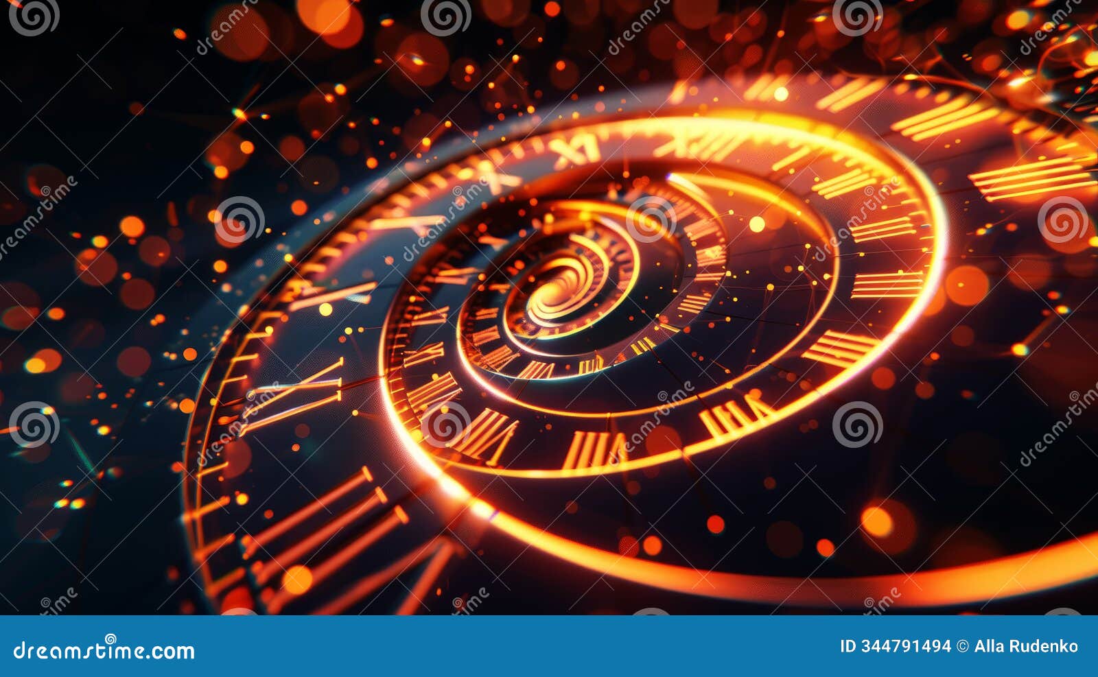 Endless Countdown Concept. Vector Illustration Decorative Design ...