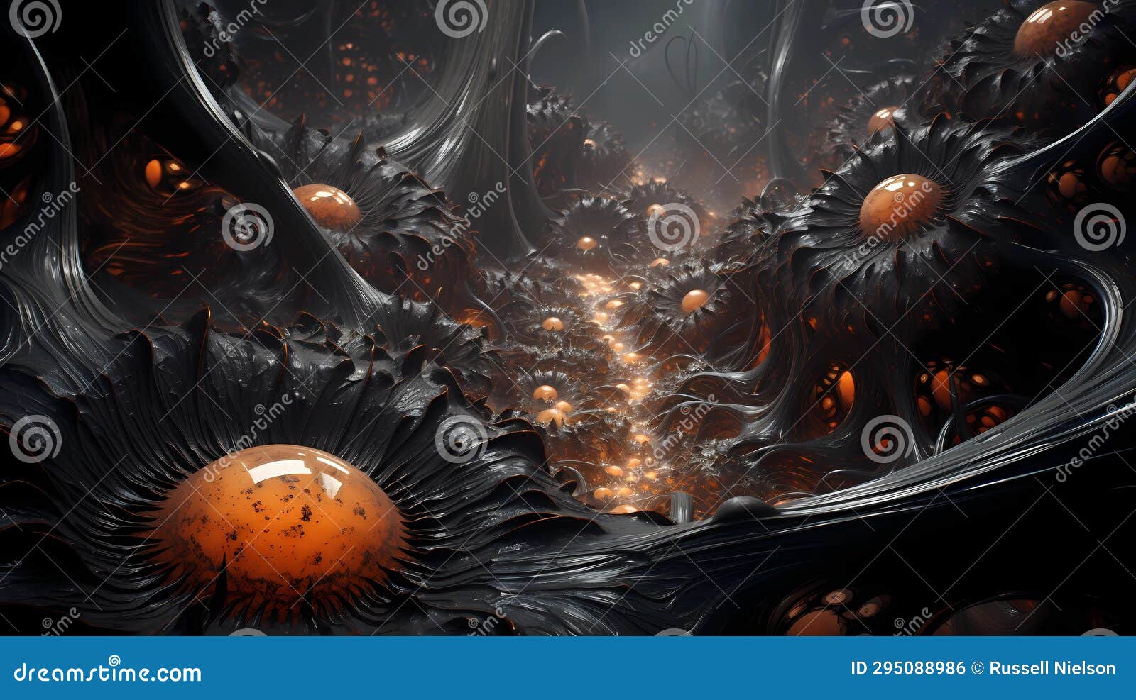 Mesmerizing Ferrofluid Art: Liquid Colors In A Transparent Orb. Royalty ...