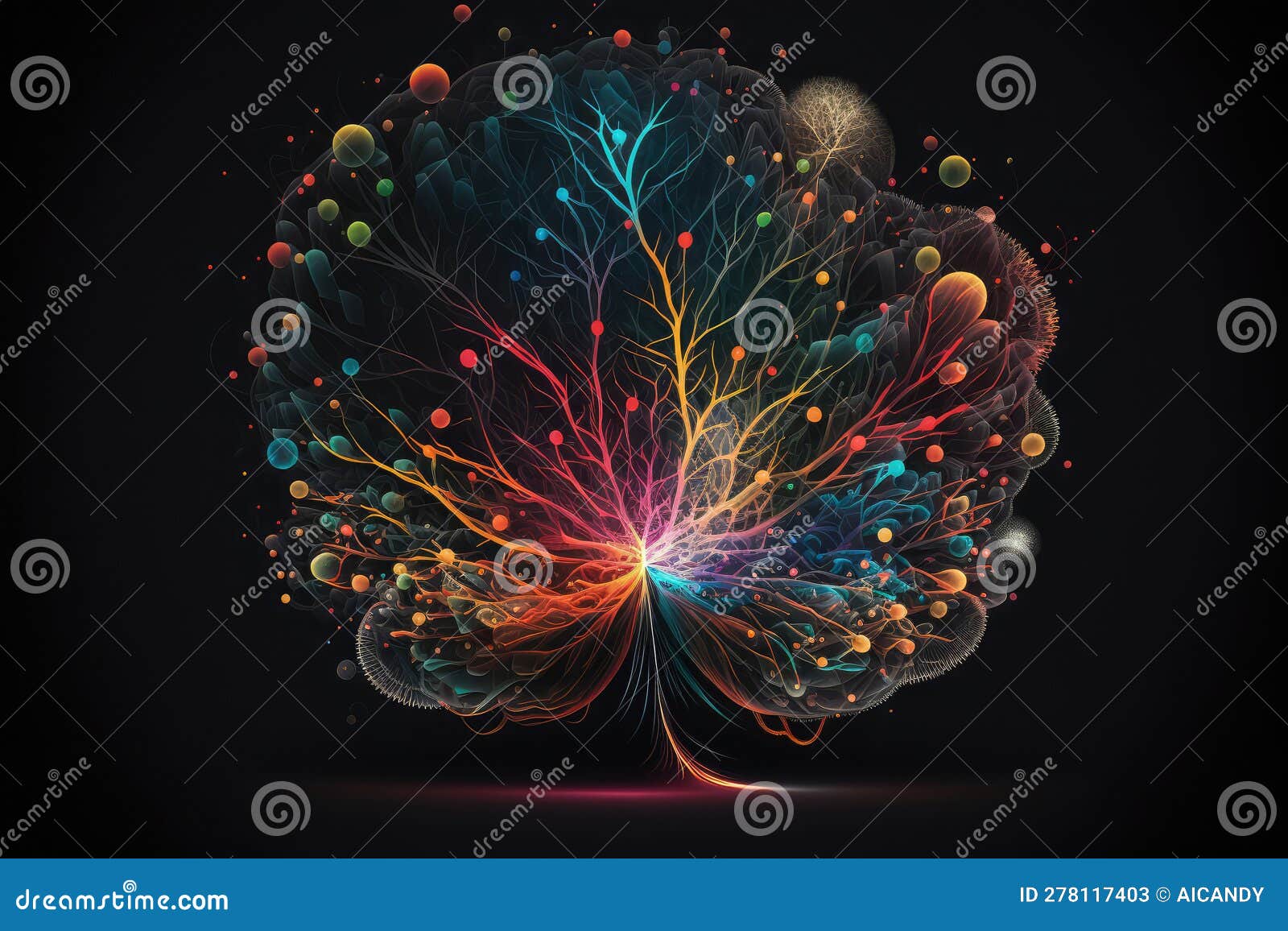 Mesmerizing Fiber Optic Threads Creating a Colorful Web of Light on a ...