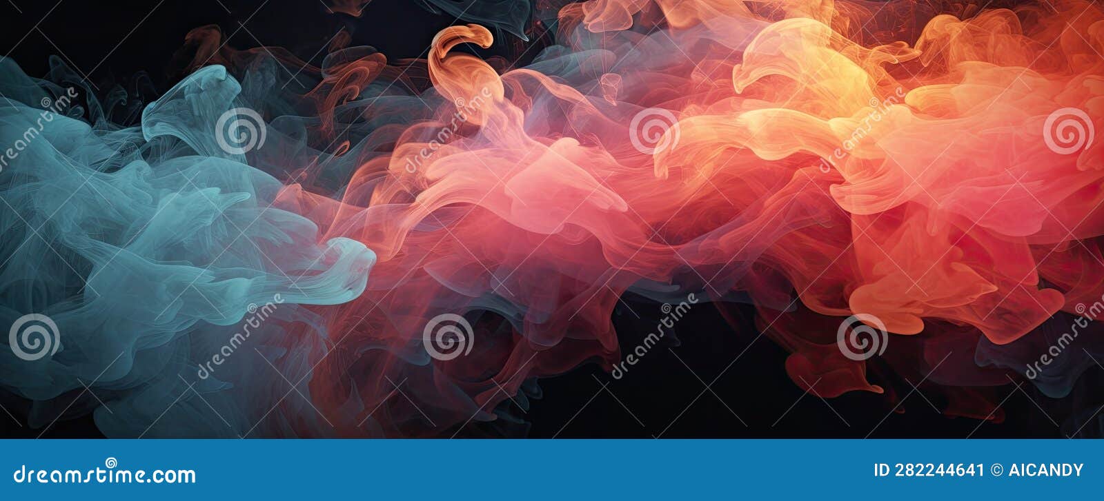 Mesmerizing Fusion of Swirling Smoke and Fire, Creating an Abstract ...