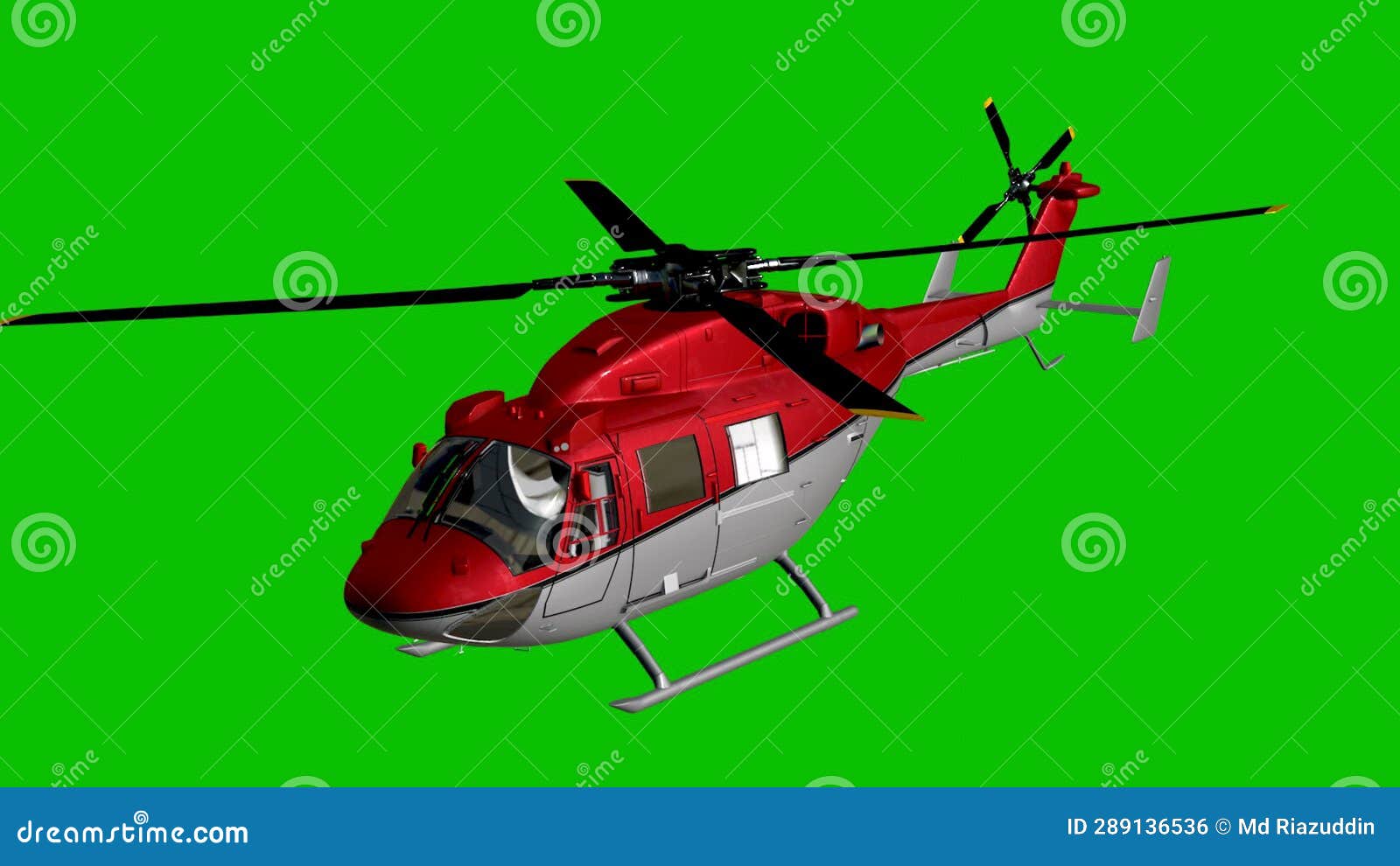 Mesmerizing Helicopter Flight: Incredible 3D Render Loop Video on Green ...