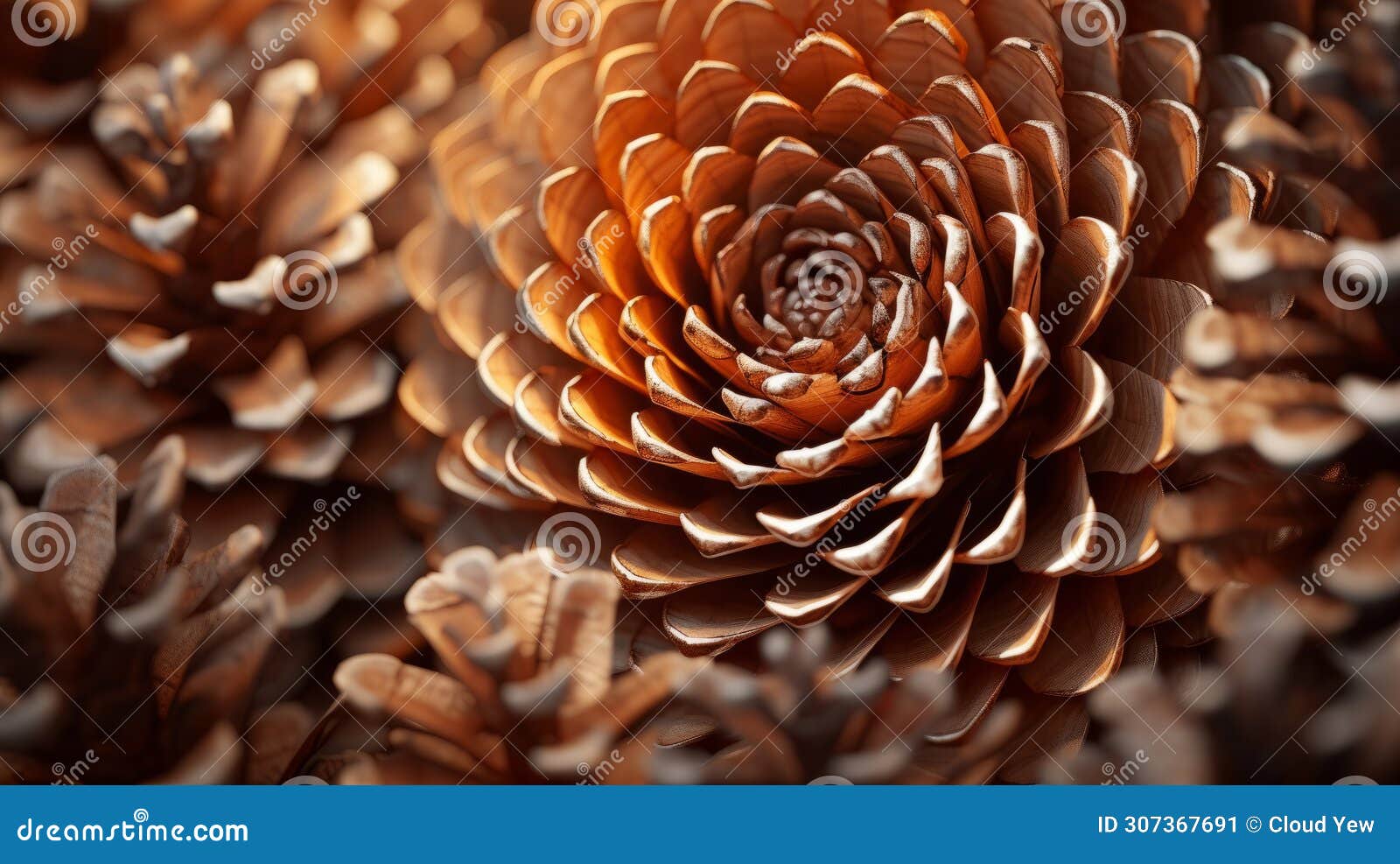 Mesmerizing Hyper Zoom into the Texture of a Pinecone Stock ...