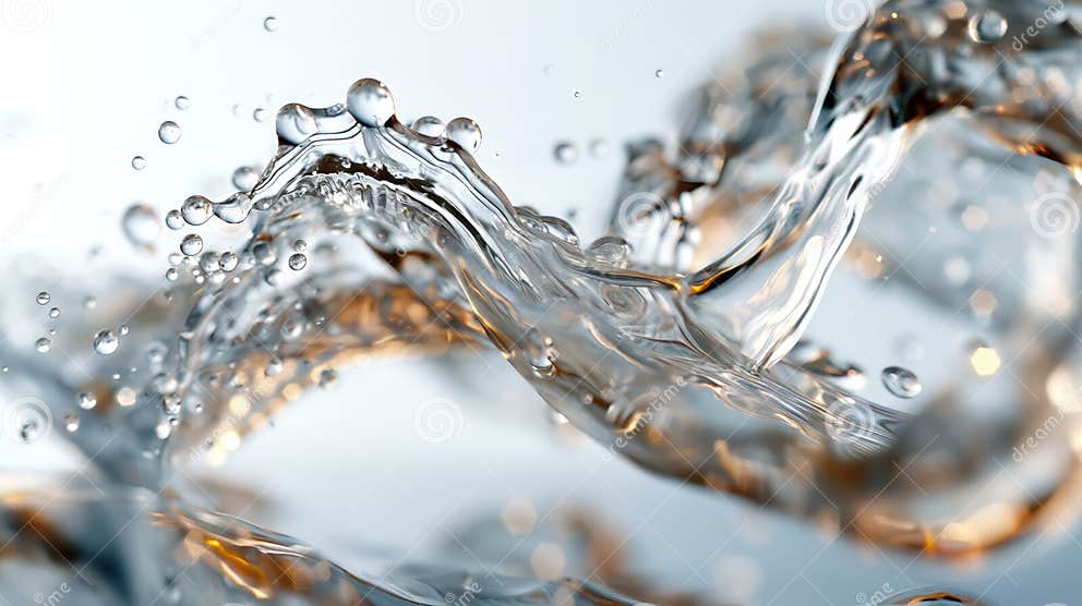 Mesmerizing Image of Dynamic Intertwining Streams of Blue Liquid Stock ...