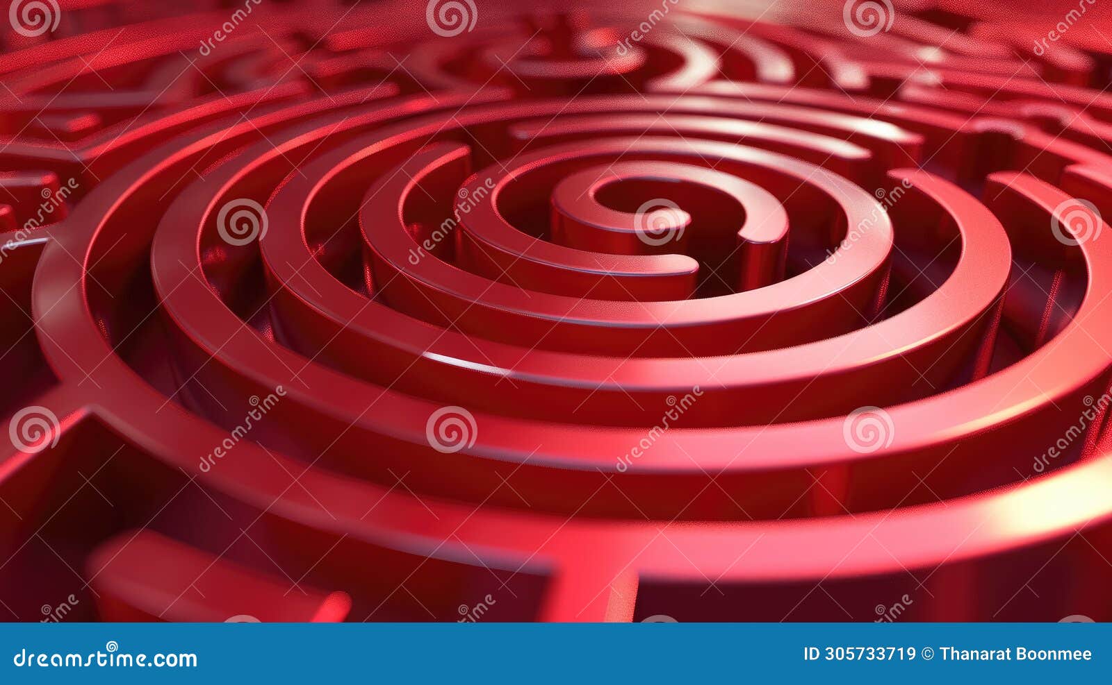 Mesmerizing Image of a Red Maze Featuring a Central Circle, an ...