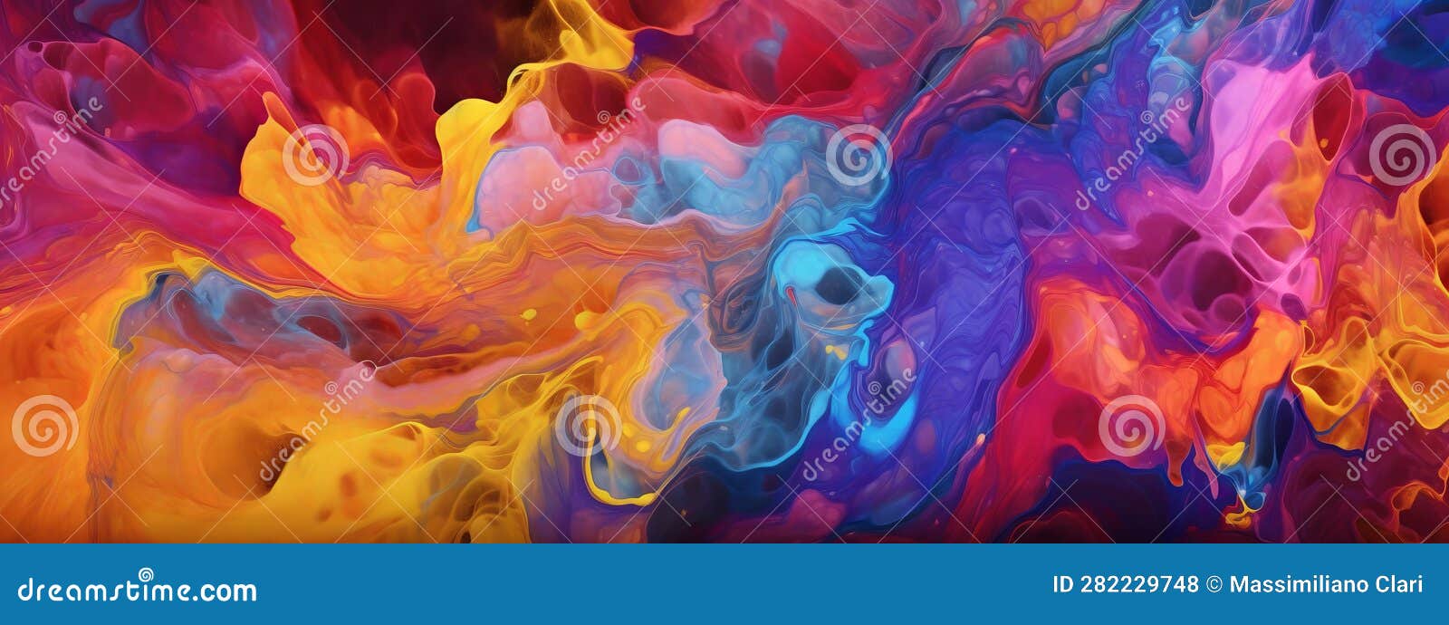 A Mesmerizing Image Of Swirling Liquid In Vibrant Colors, Reminiscent ...