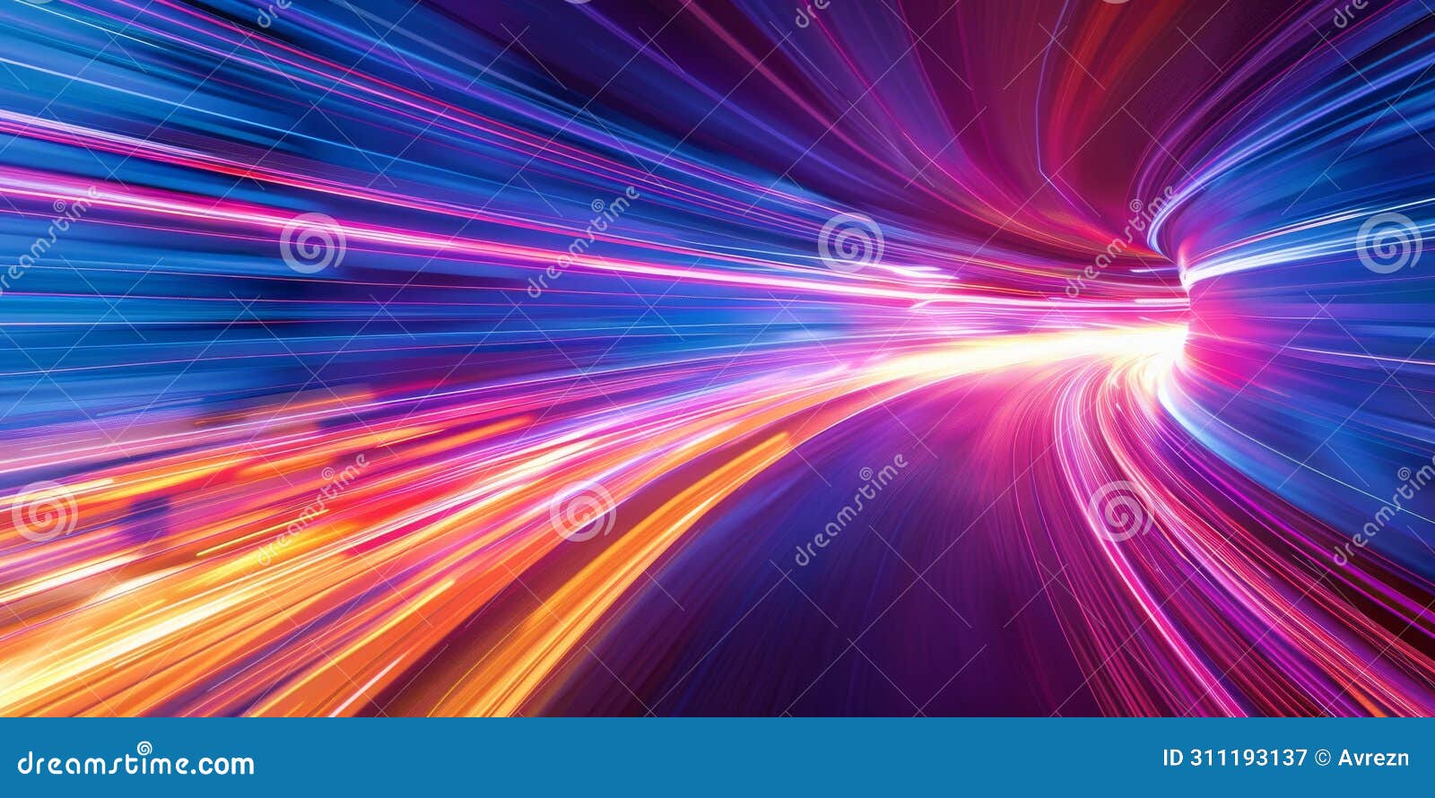 Mesmerizing Journey through Cosmic Rays, Morphing Lines, Generative AI Stock Illustration ...