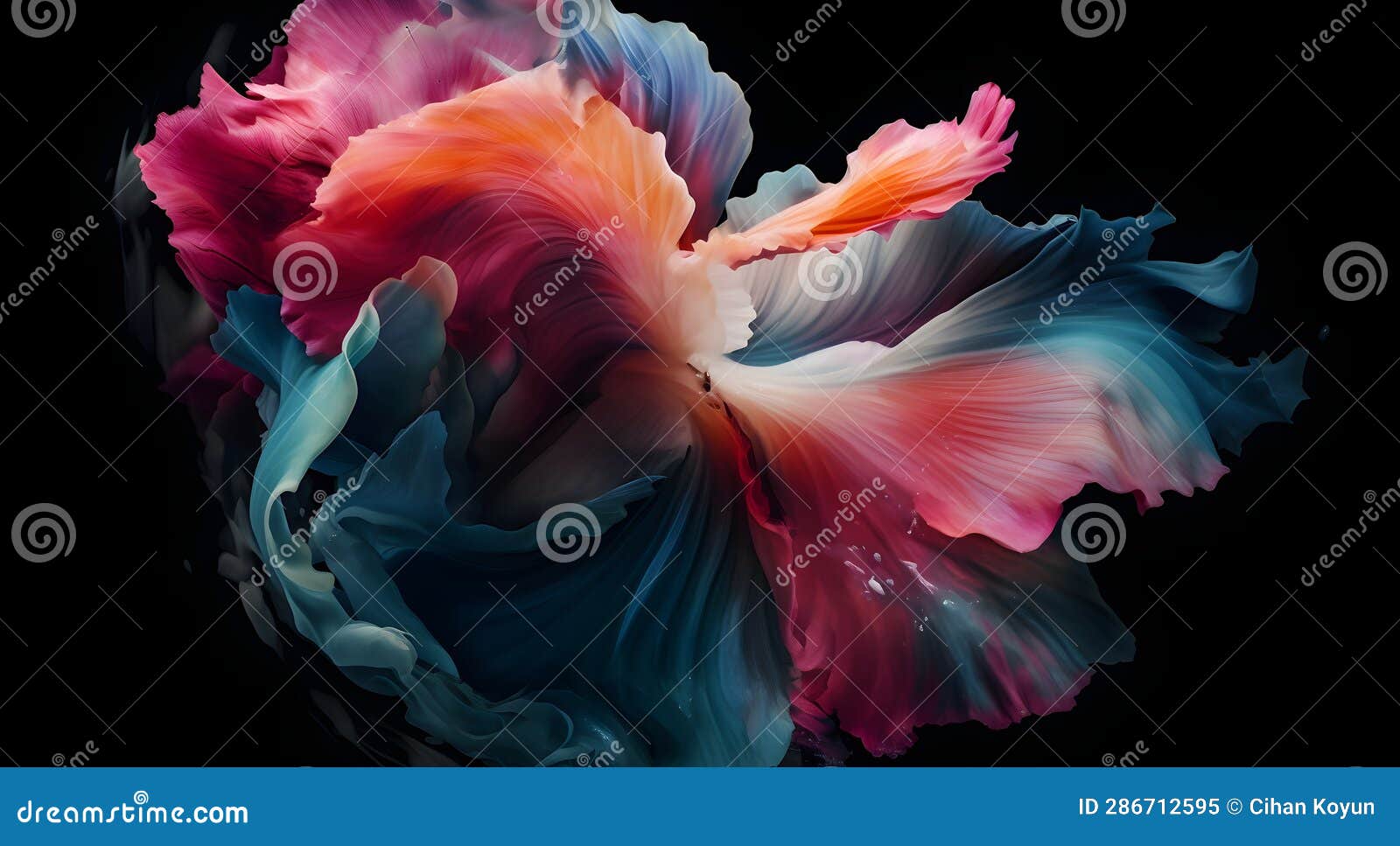 Mesmerizing 4K Desktop Wallpaper with Pastel Waves Stock Illustration ...