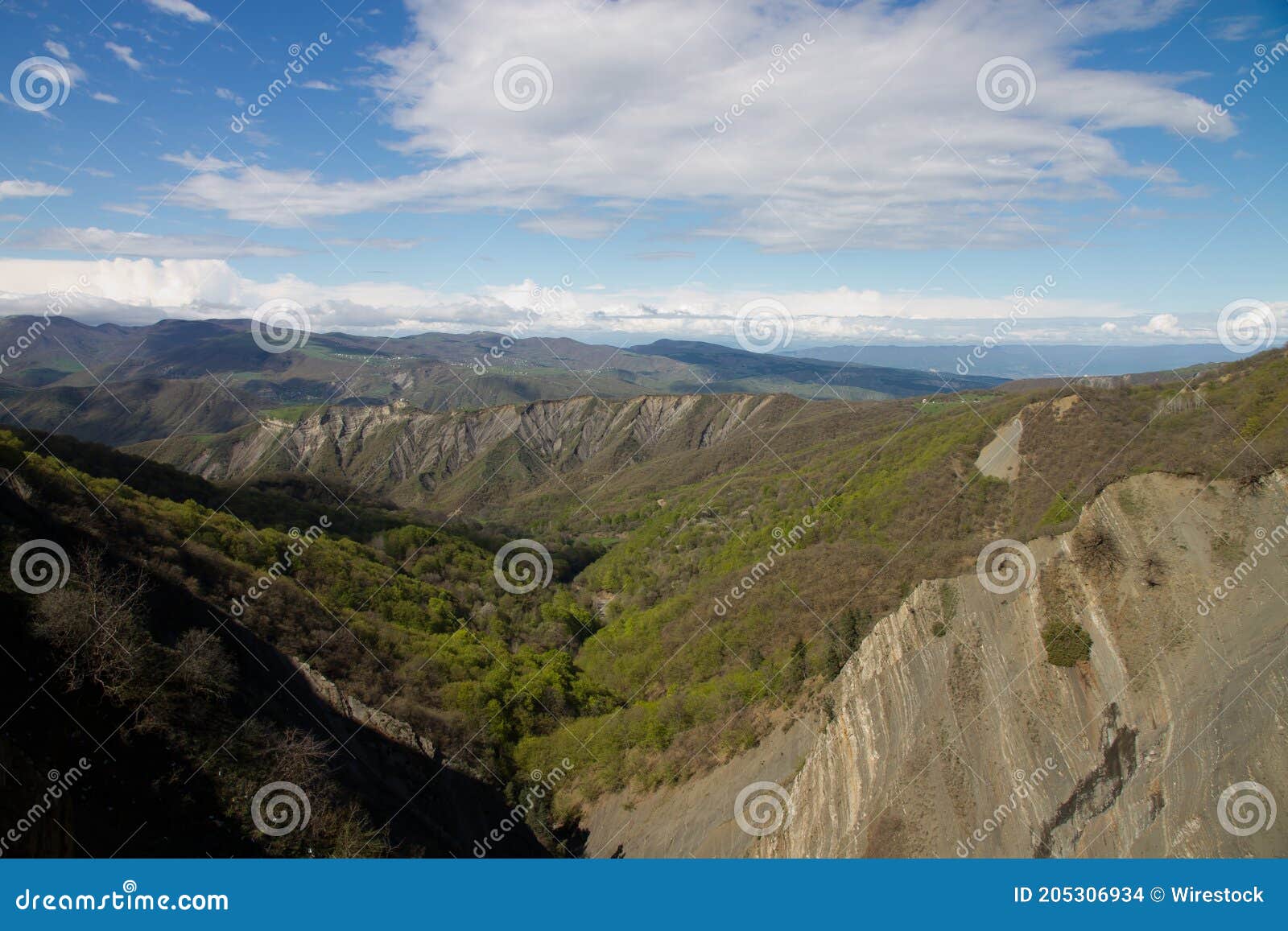 Mesmerizing Landscape of Forested Mountains Stock Photo - Image of hill ...