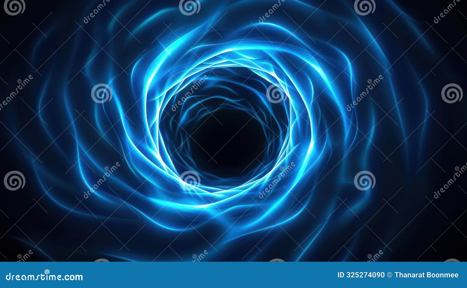Mesmerizing Looping Abstract Blue Light Ray Ring Formation Background ...