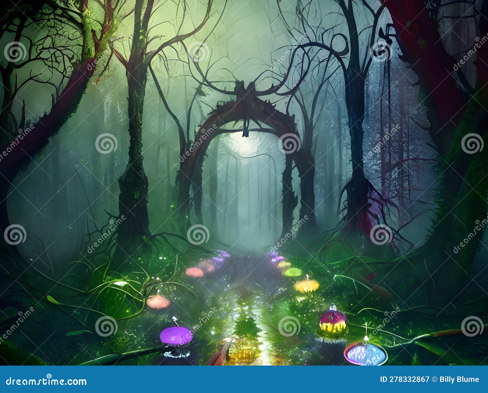 Mesmerizing Magic of the Mythical Enchanted Forest Seq 49 of 51 Stock ...