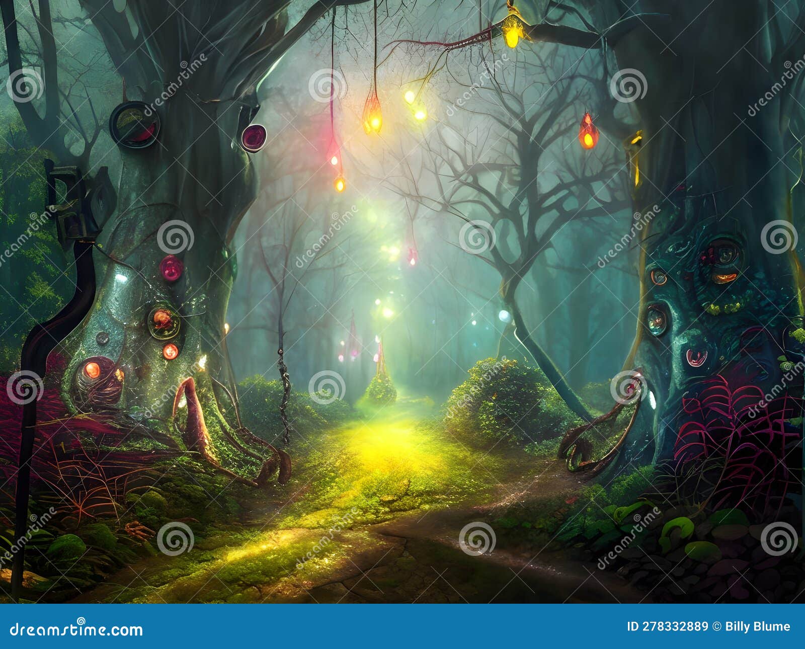 Mesmerizing Magic of the Mythical Enchanted Forest Seq 46 of 51 Stock ...