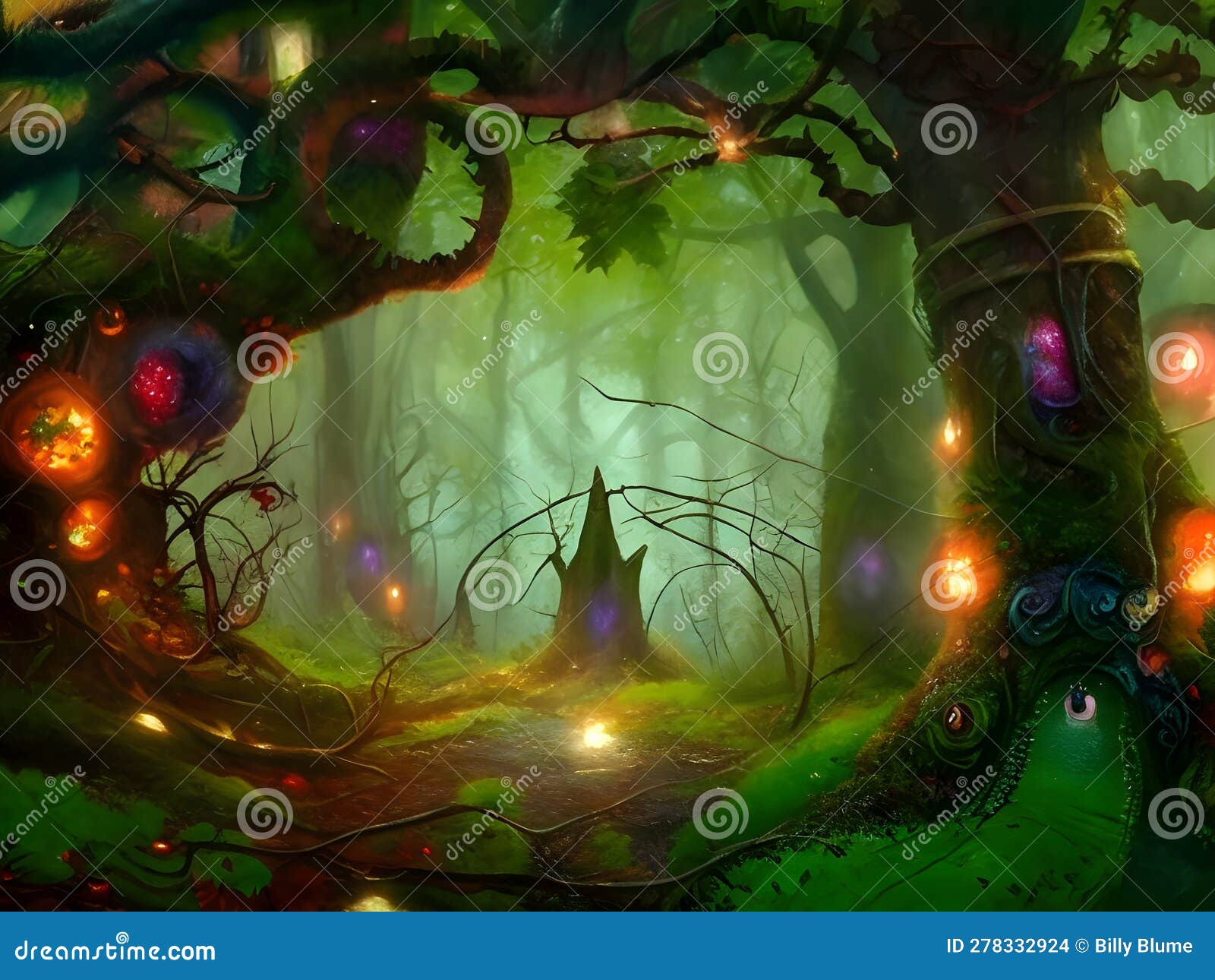 Mesmerizing Magic of the Mythical Enchanted Forest Seq 41 of 51 Stock ...