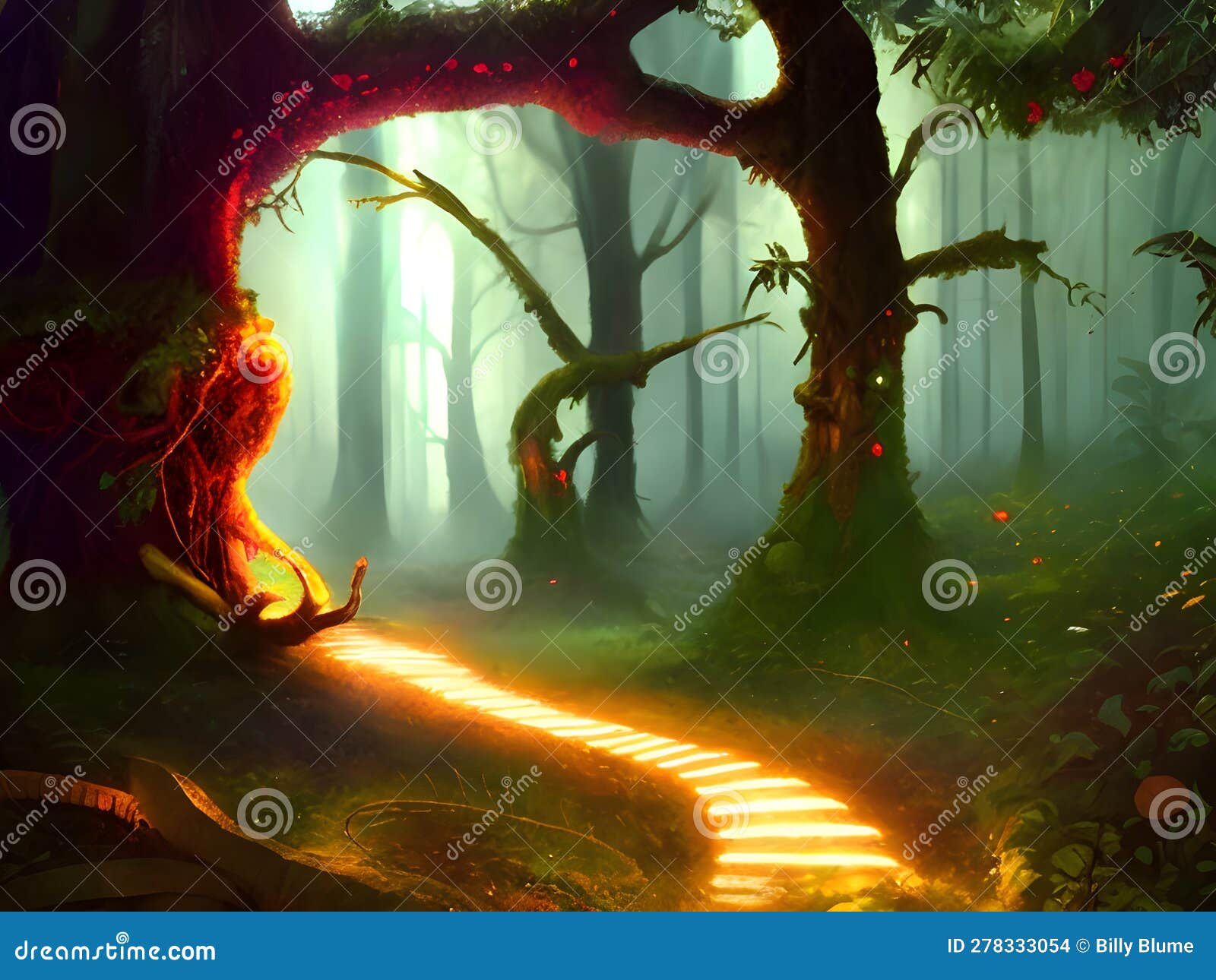 Mesmerizing Magic of the Mythical Enchanted Forest Seq 32 of 51 Stock ...