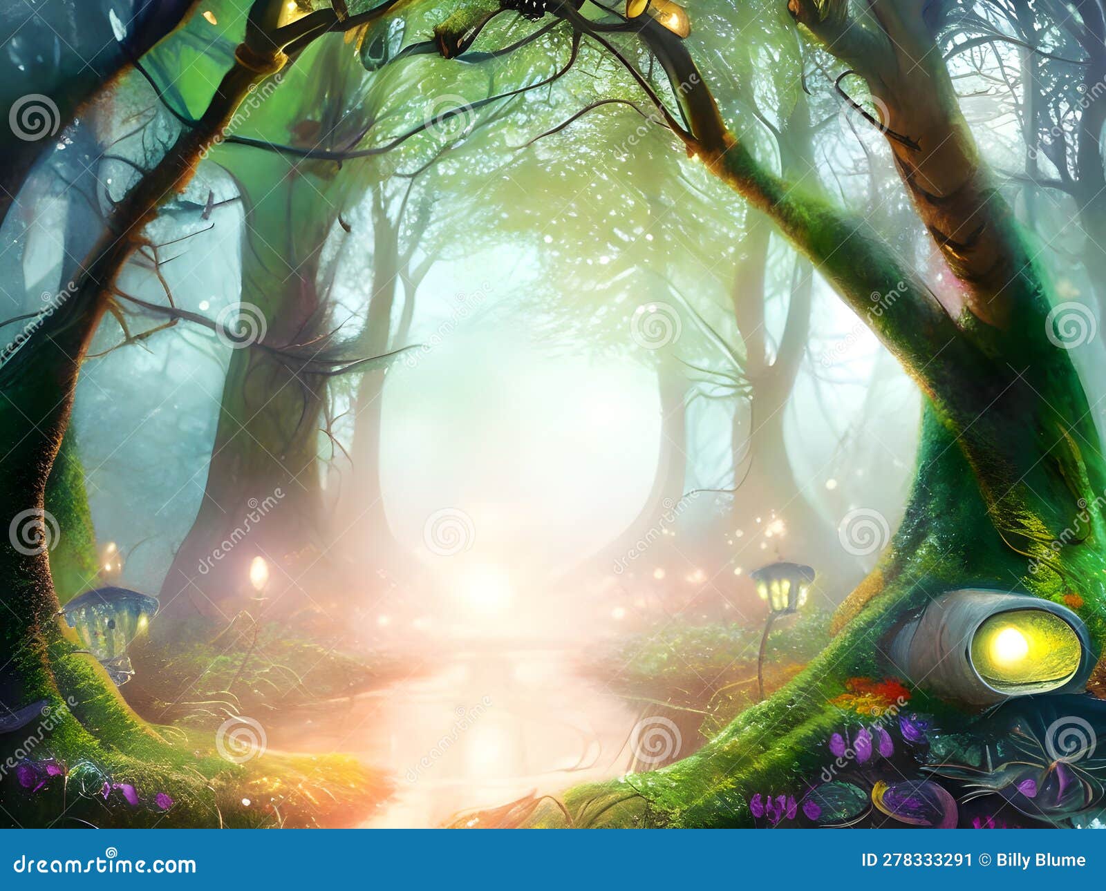 Mesmerizing Magic of the Mythical Enchanted Forest Seq 4 of 51 Stock ...