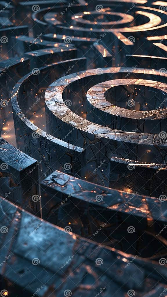 A Mesmerizing Maze Pattern Comprised of Concentric Circles and ...