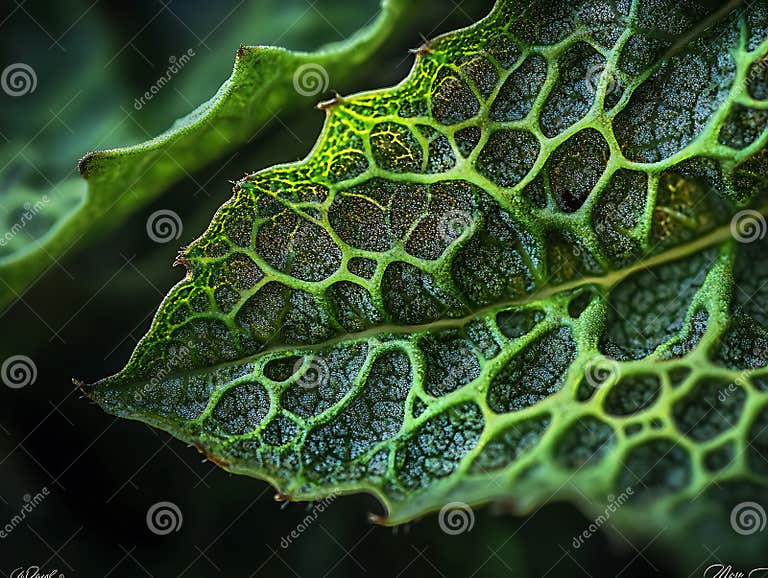 Mesmerizing Microscopic View of Nature S Geometric Patterns in Leaf ...