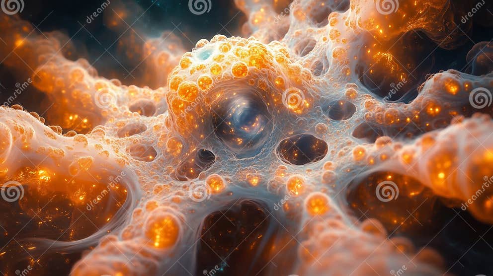 Mesmerizing Organic Network Showcasing Glowing Cellular Structures ...