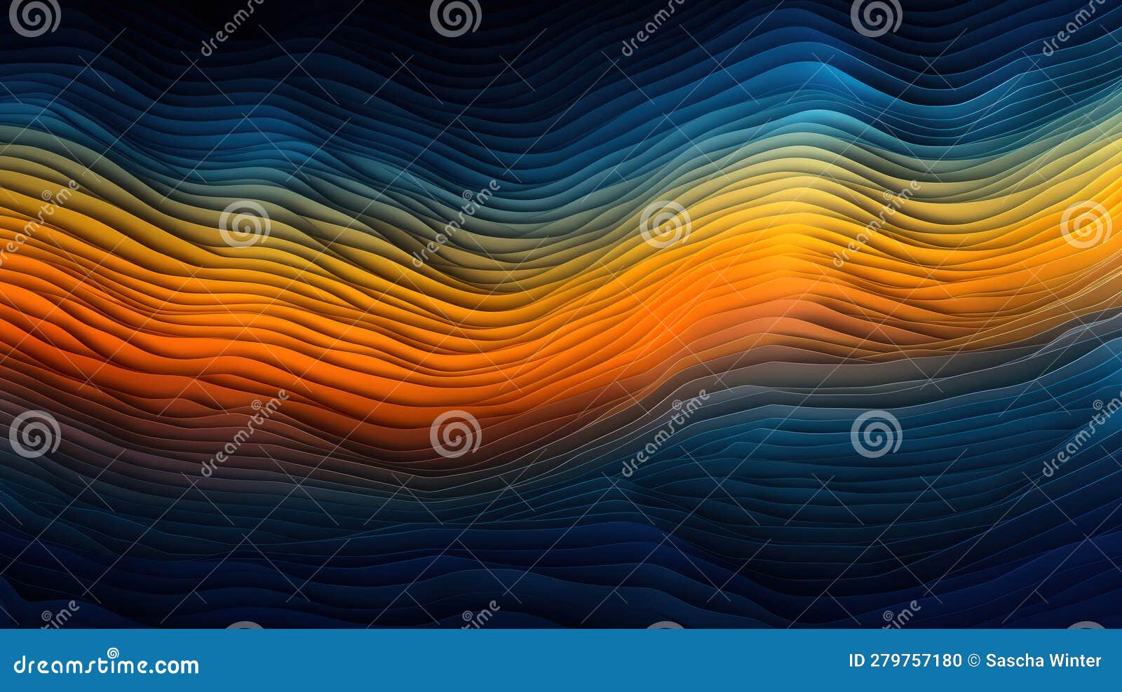 Transcendent Hues: a Mesmerizing Blue To Orange Color Gradient ...